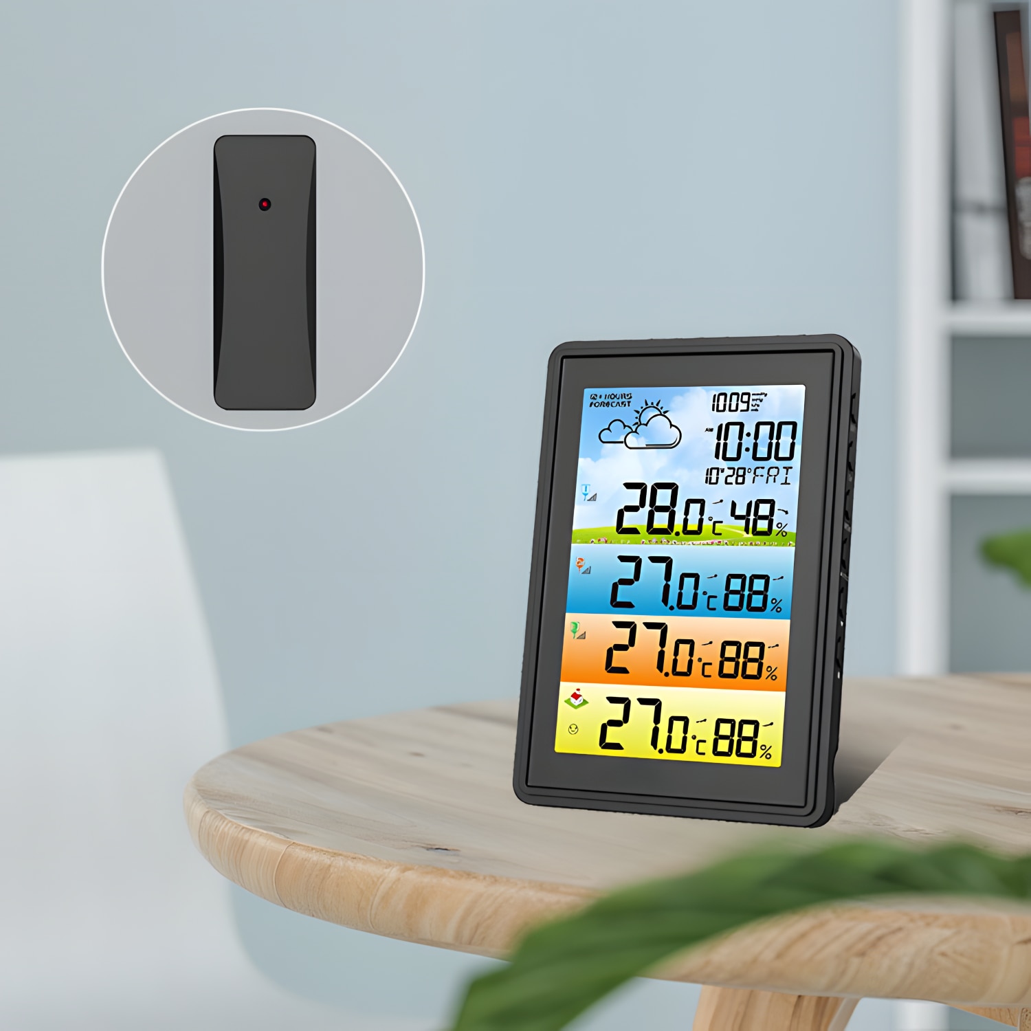 Statie Meteo fara fir cu 3 senzori externi wireless ACV Premium ...