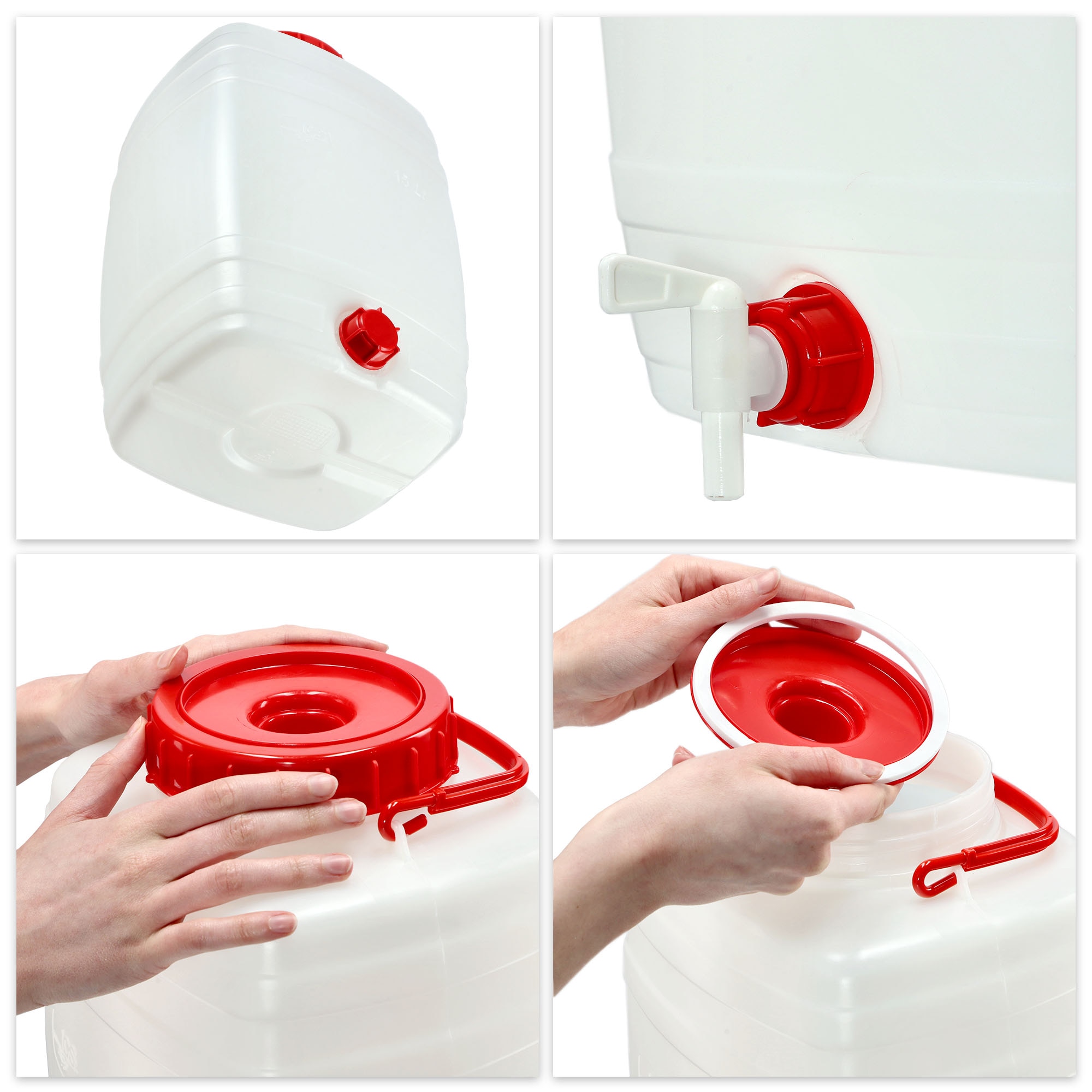 Butoi din plastic cu robinet pentru apa, Kadax, 15l, Alb - eMAG.ro