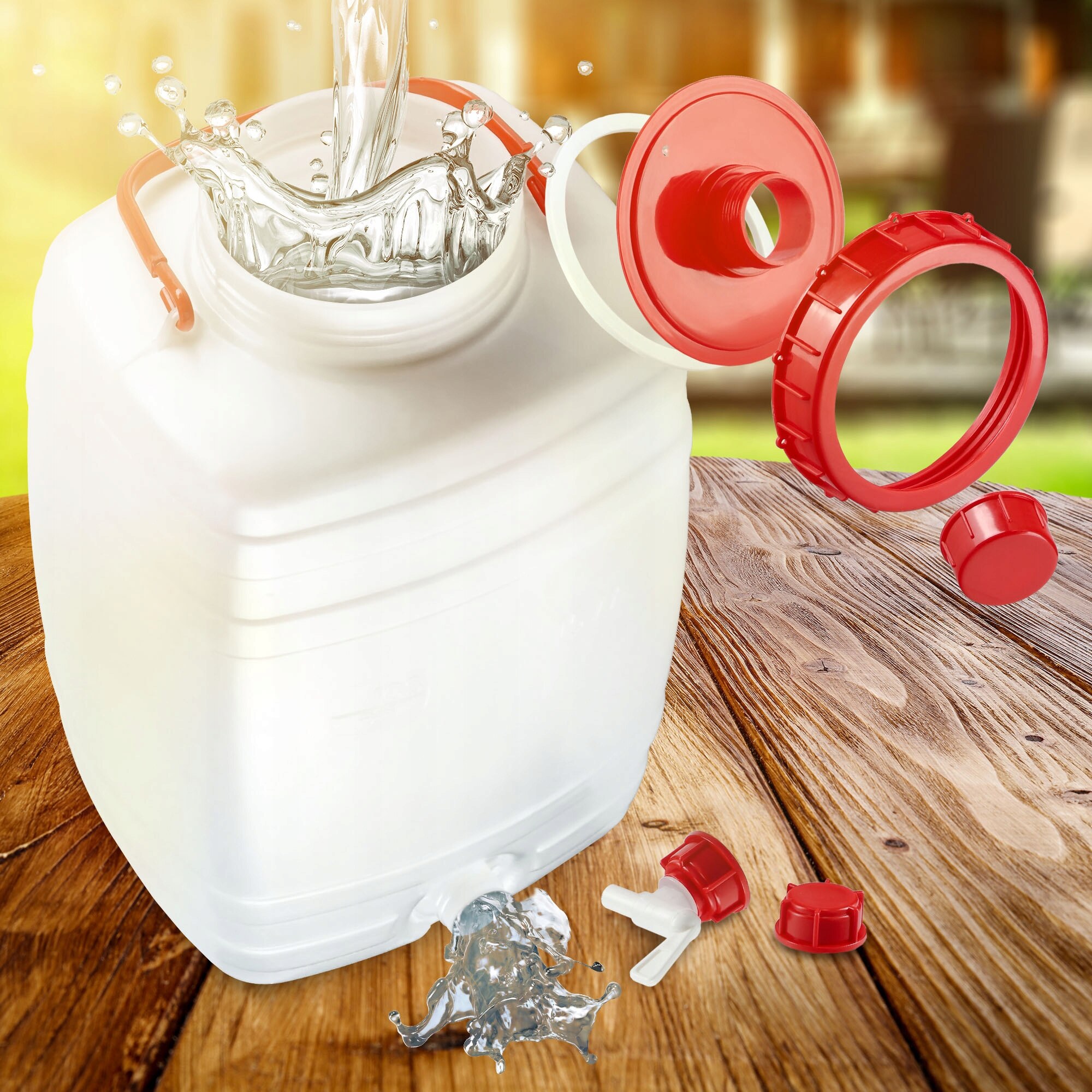 Butoi din plastic cu robinet pentru apa, Kadax, 15l, Alb - eMAG.ro