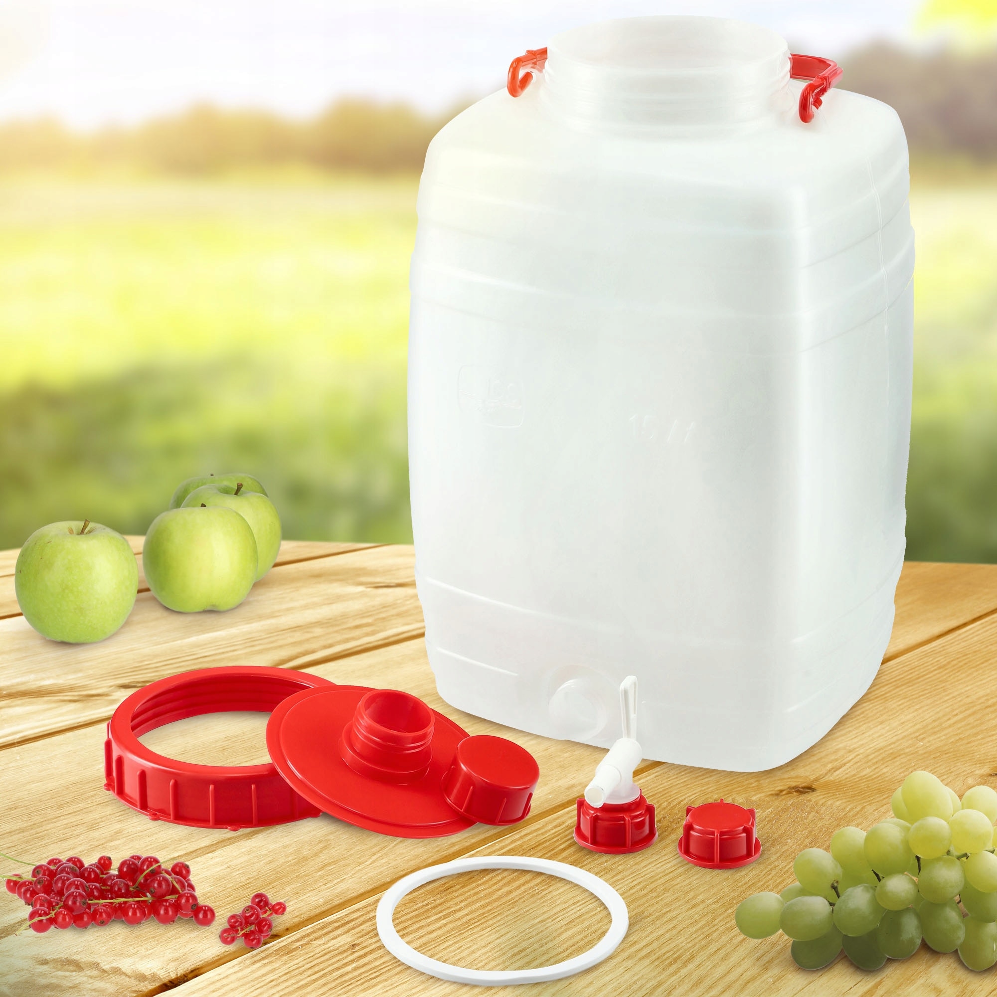 Butoi din plastic cu robinet pentru apa, Kadax, 15l, Alb - eMAG.ro