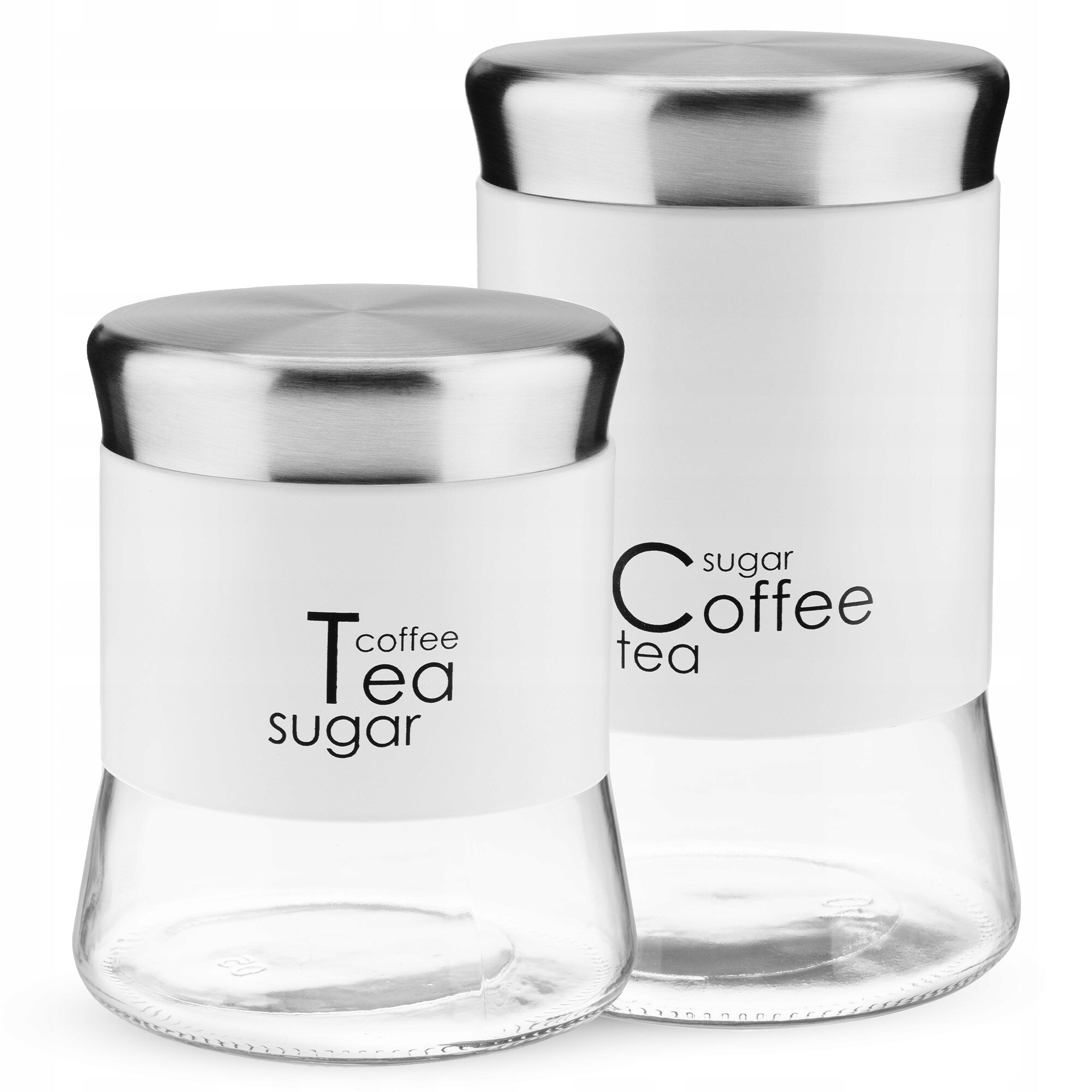 Set 2 recipiente de bucatarie, Kadax, Sticla/Inox, 750 ml, 11 x 13.5 cm ...