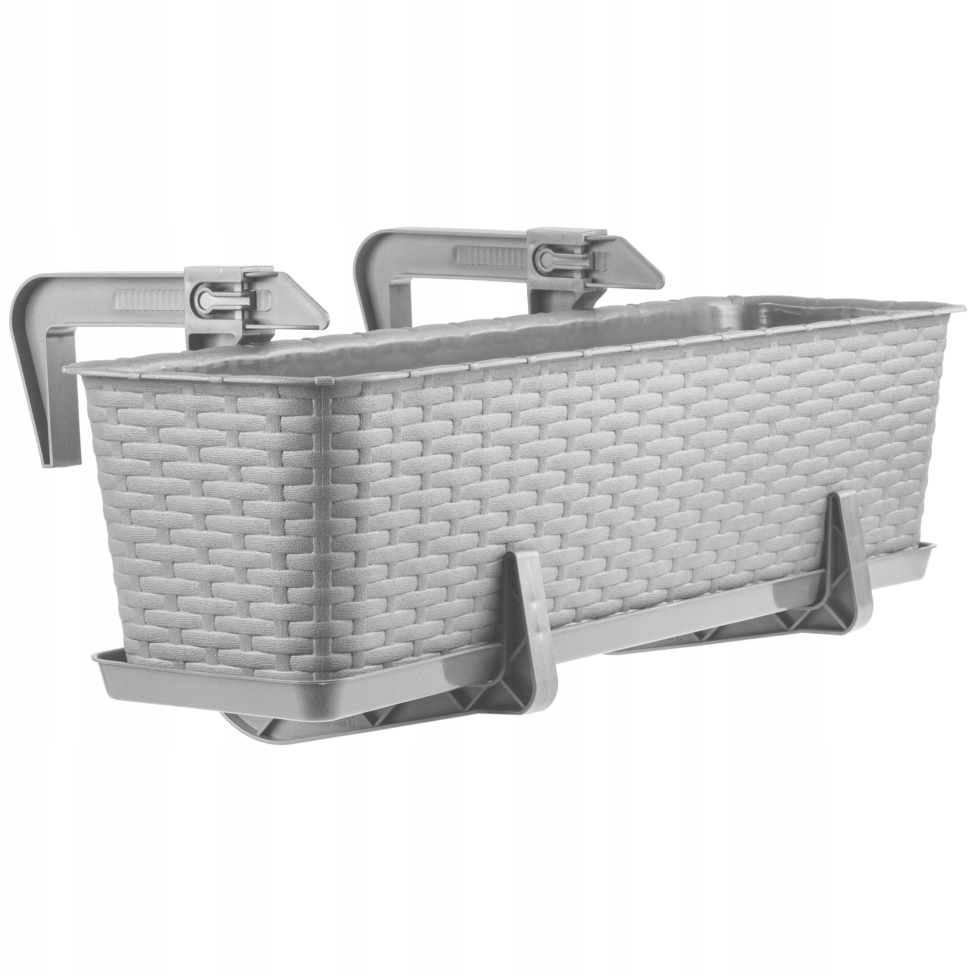 Ghiveci de balcon, Kadax, Gri, 2 manere, 60 cm - eMAG.ro