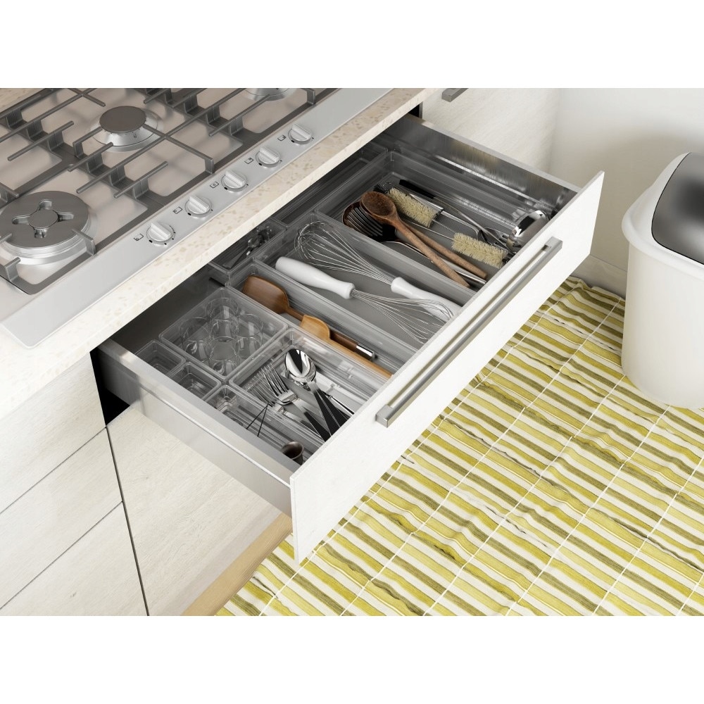 Organizator sertar, Curver, Plastic, 30 x 7.5 cm, Alb - eMAG.ro