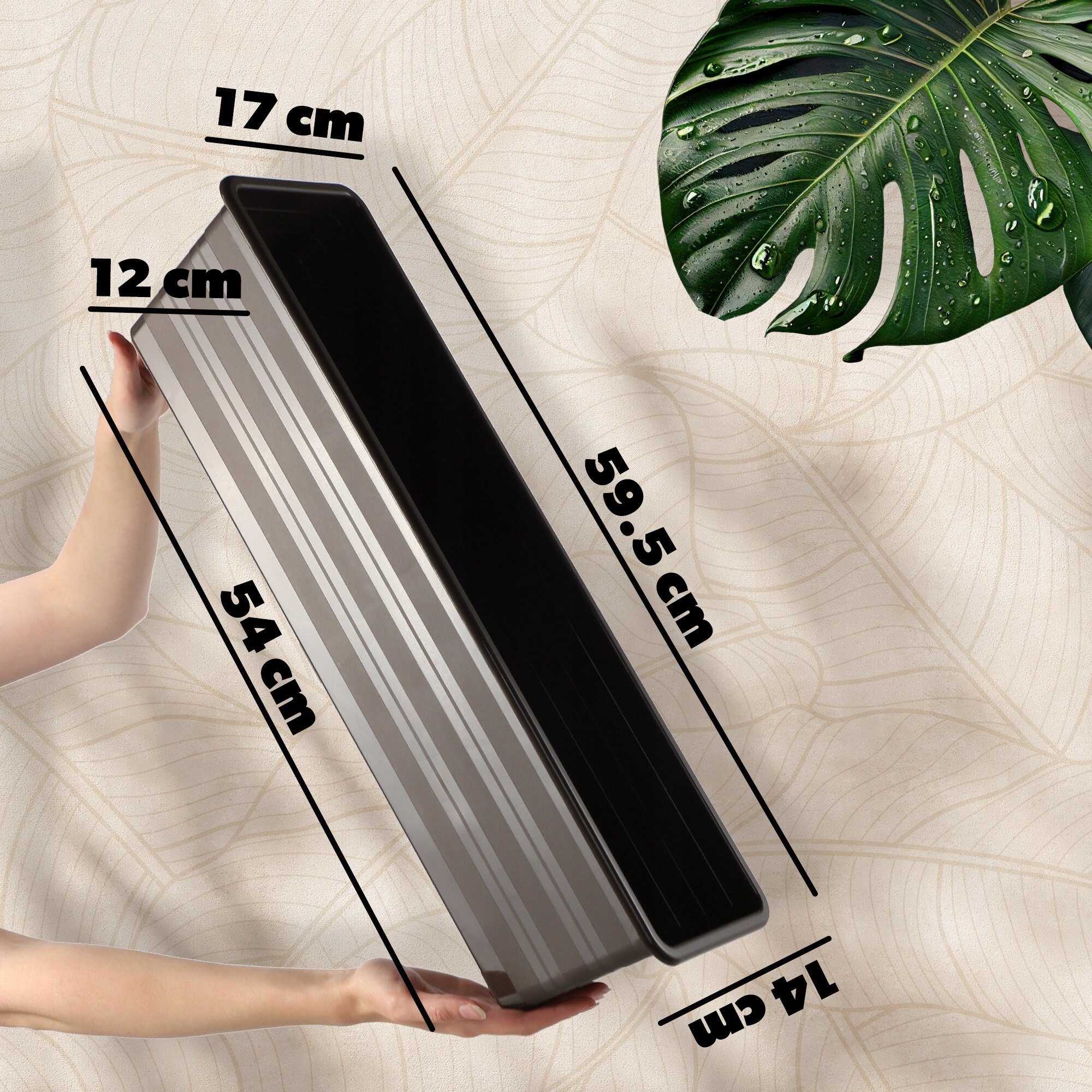 Ghiveci balcon, KADAX, 60 cm, Maro - eMAG.ro