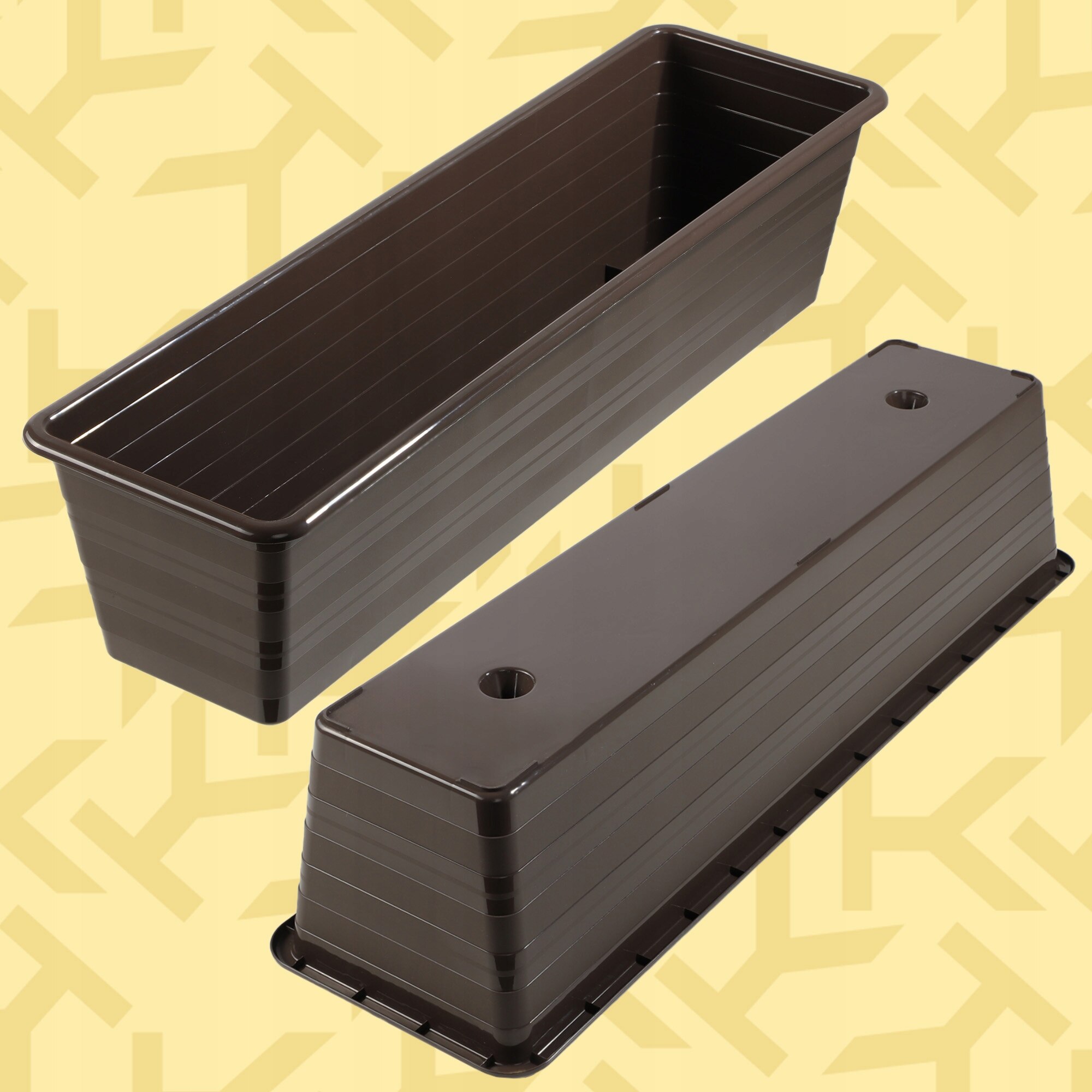 Ghiveci balcon, KADAX, 60 cm, Maro - eMAG.ro