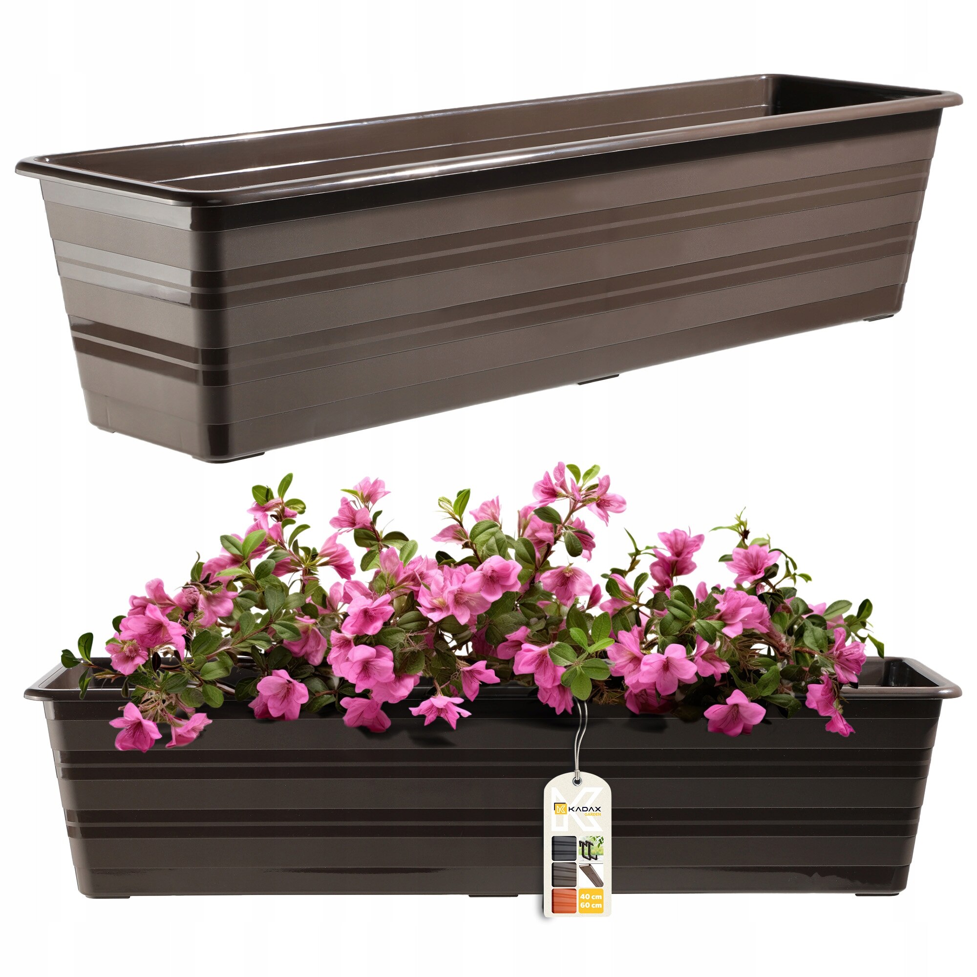 Ghiveci balcon, KADAX, 60 cm, Maro - eMAG.ro