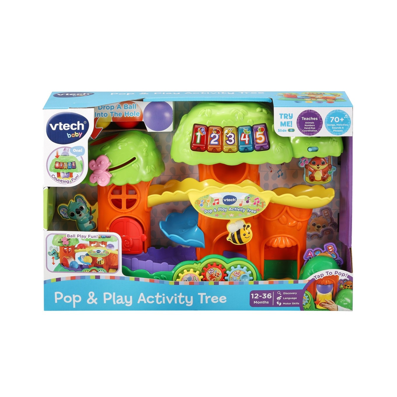 Jucarie interactiva, Vtech, Pop & Play Activity Tree, 12.3 x 43.5 x 31 ... Jucarie interactiva, Vtech, Pop & Play Activity Tree, 12.3 x 43.5 x 31 ...