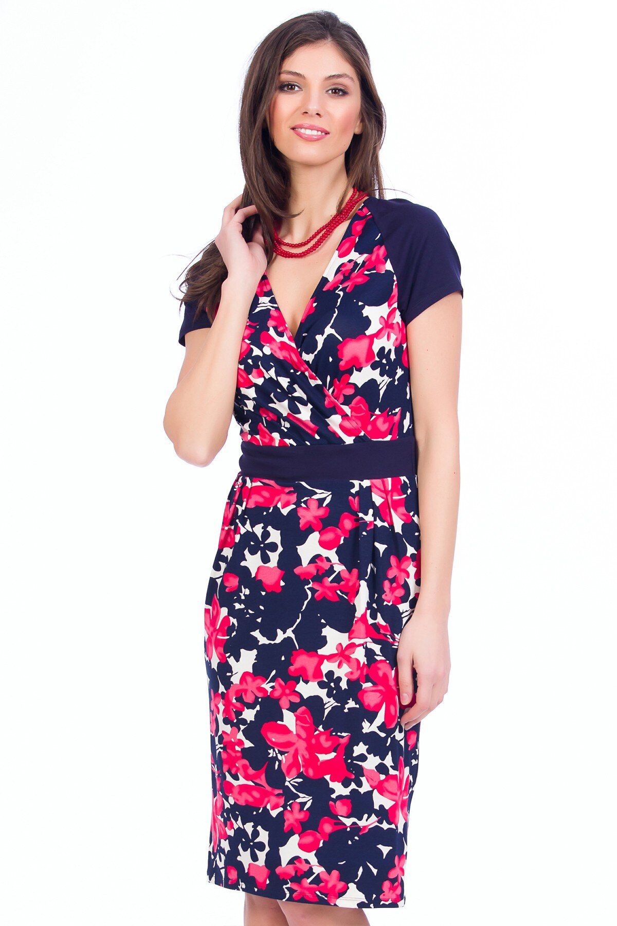Rochie Nathalie, Navy/Roz Sense, 36 - eMAG.ro