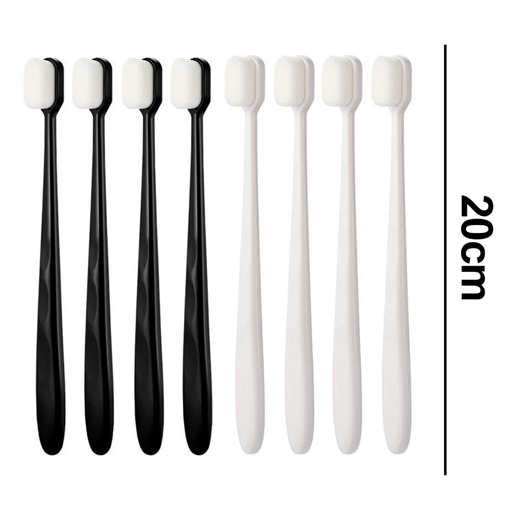 Set 8 periute de dinti, Cozevdnt, Peri moi, Alb/Negru - eMAG.ro