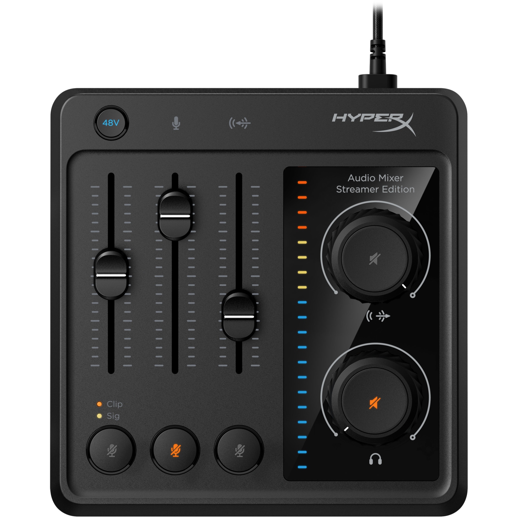 HyperX Audio Mixer pentru microfoane XLR si jack 3,5mm, phantom power ...