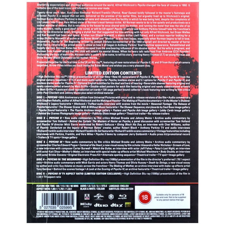 The Psycho Collection (Psychoza) (Limited) [5xBlu-Ray] - eMAG.bg