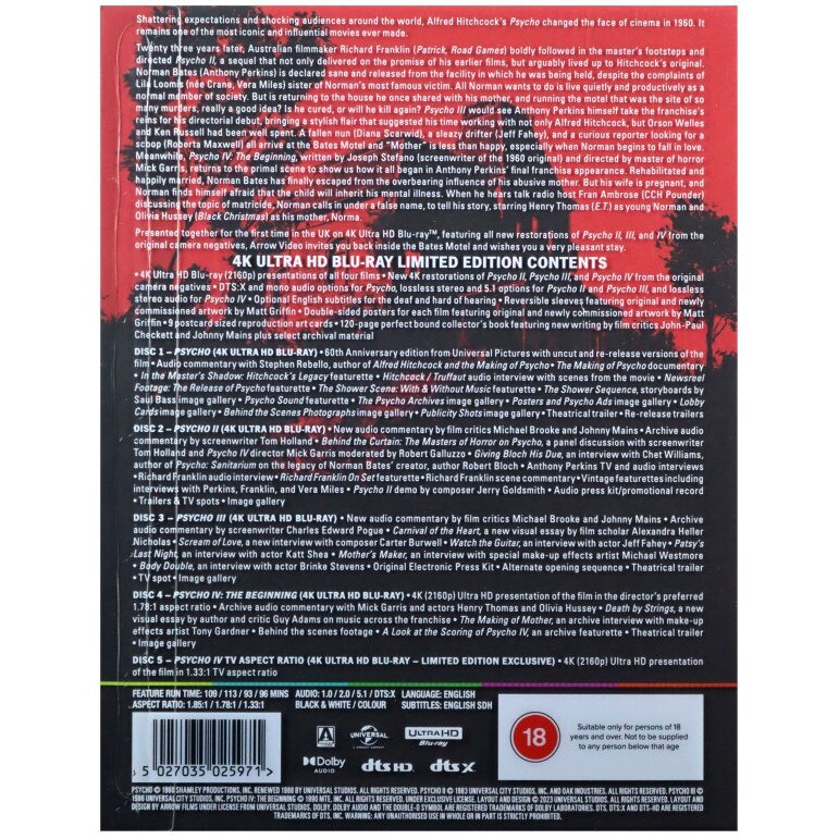The Psycho Collection (Limited) [Blu-ray 4K]+[Blu-Ray] - eMAG.bg