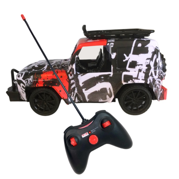 Masina cu telecomanda Suv safari Jeep, Plastic, Multicolor - eMAG.ro