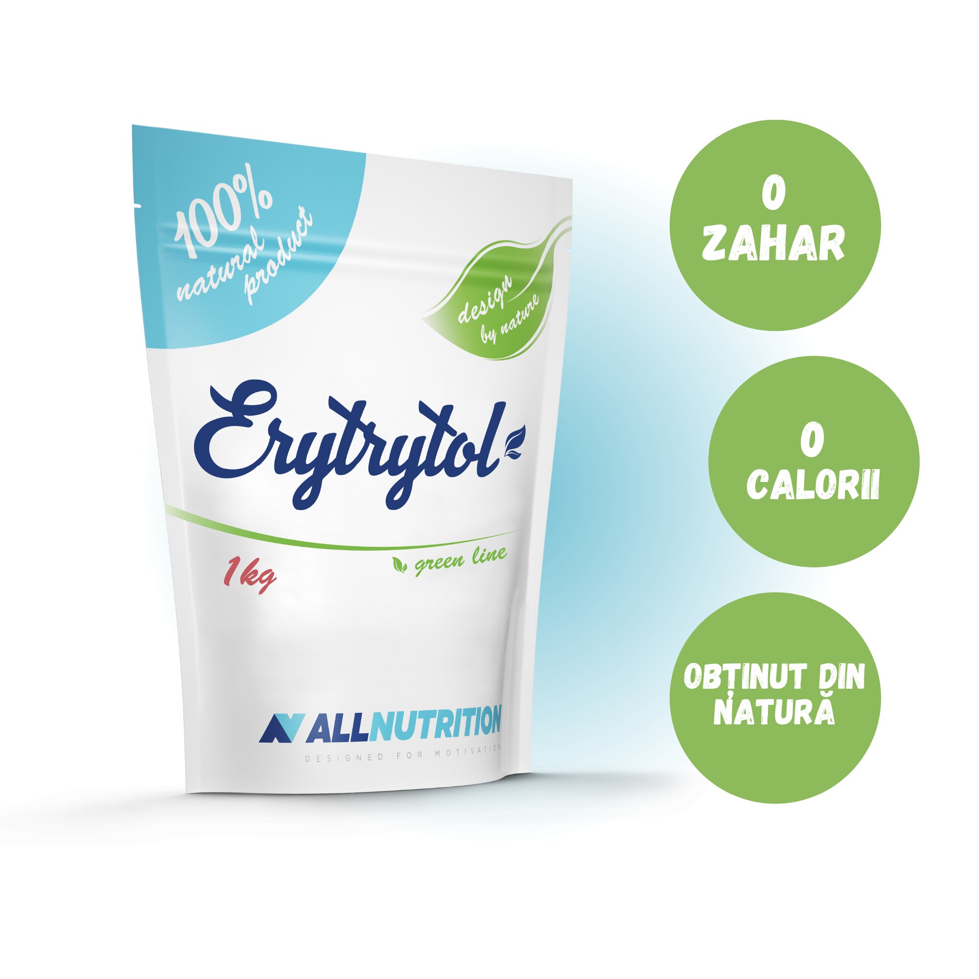 Indulcitor natural, Eritritol, Allnutrition,1000g - eMAG.ro