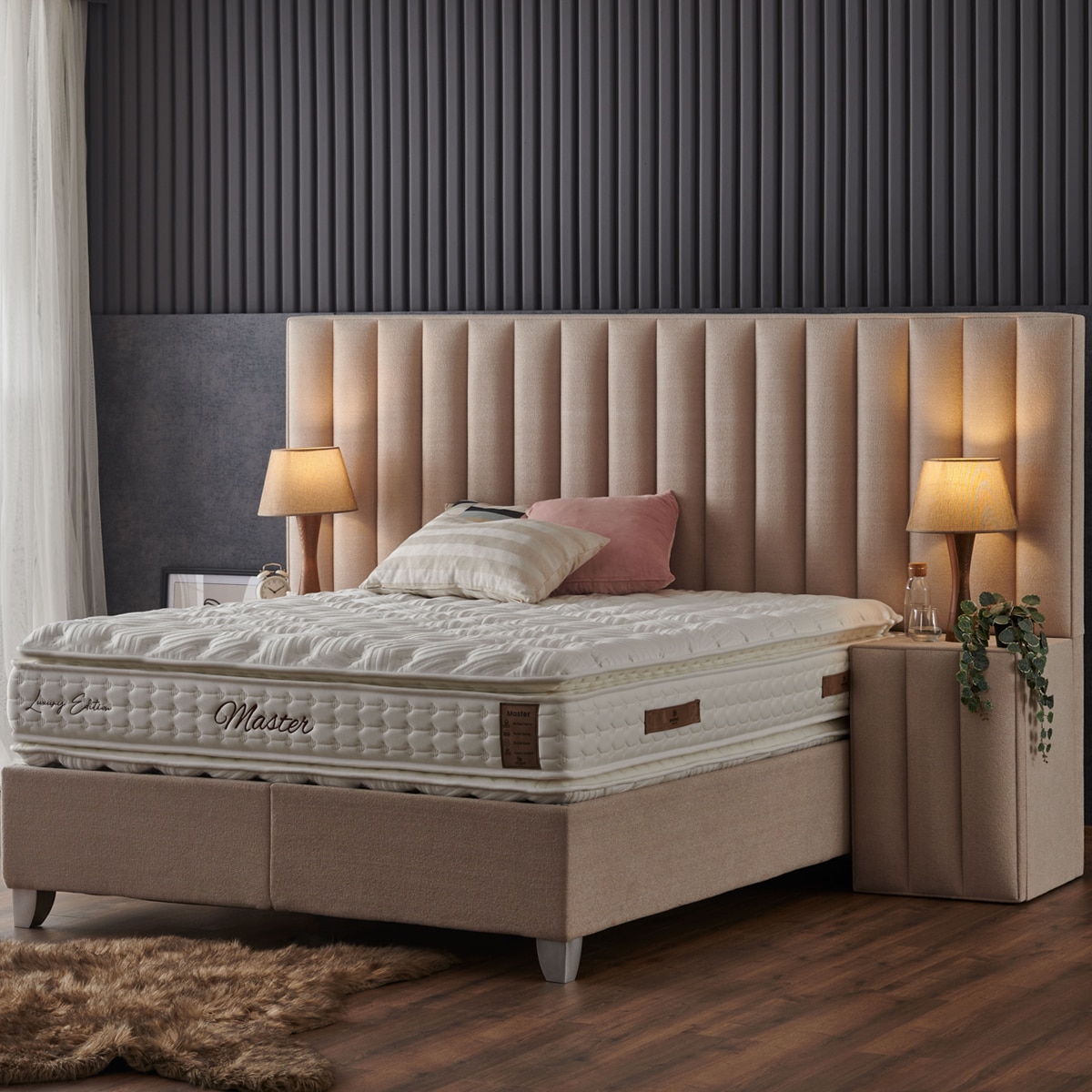 Pat tapitat Master 160x200 - eMAG.ro