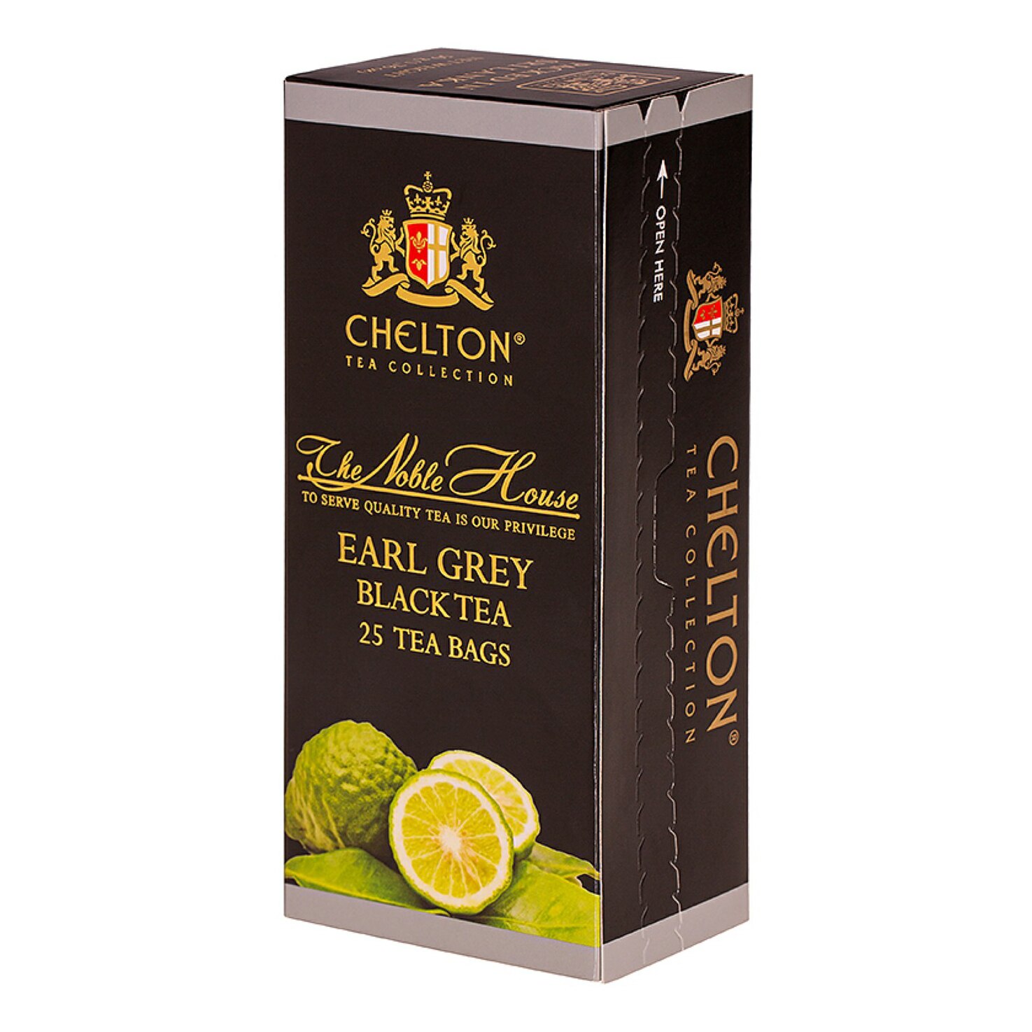 Ceai negru Chelton Noble House Earl Grey cu bergamota, 25 plicuri x 2 g ...