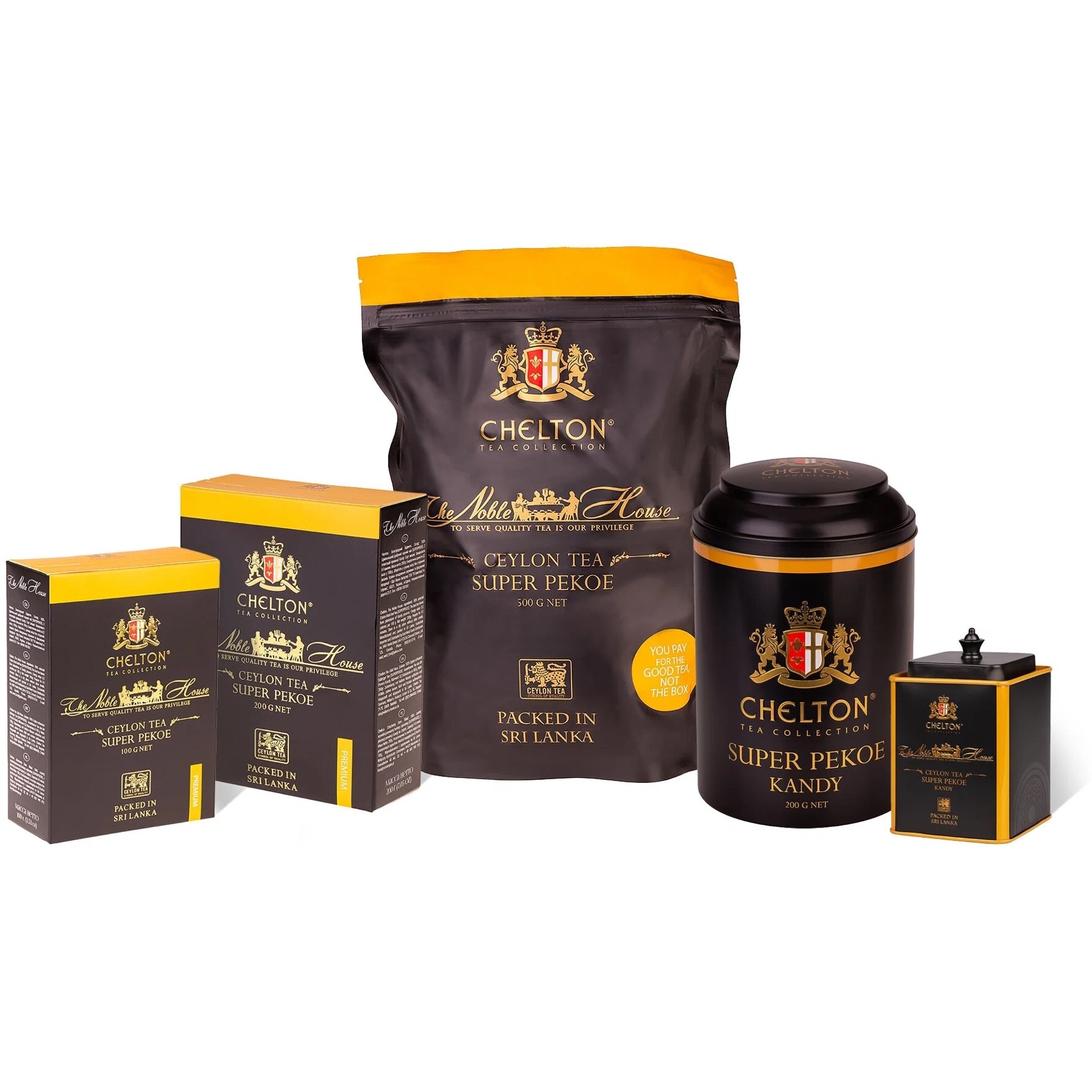Черен чай Chelton Noble House Super Pekoe едролистен 100гр - eMAG.bg