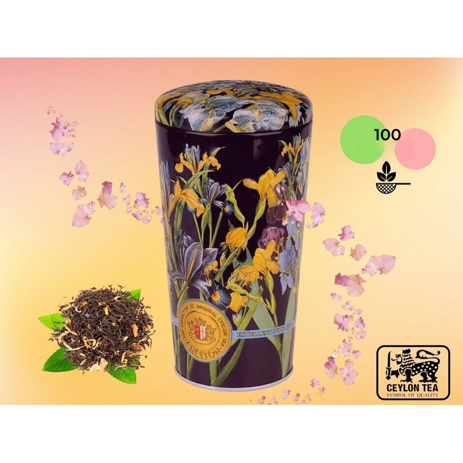 Ceai negru Chelton in Vaza metalica cu Irisi, coacaze negre si ananas ...