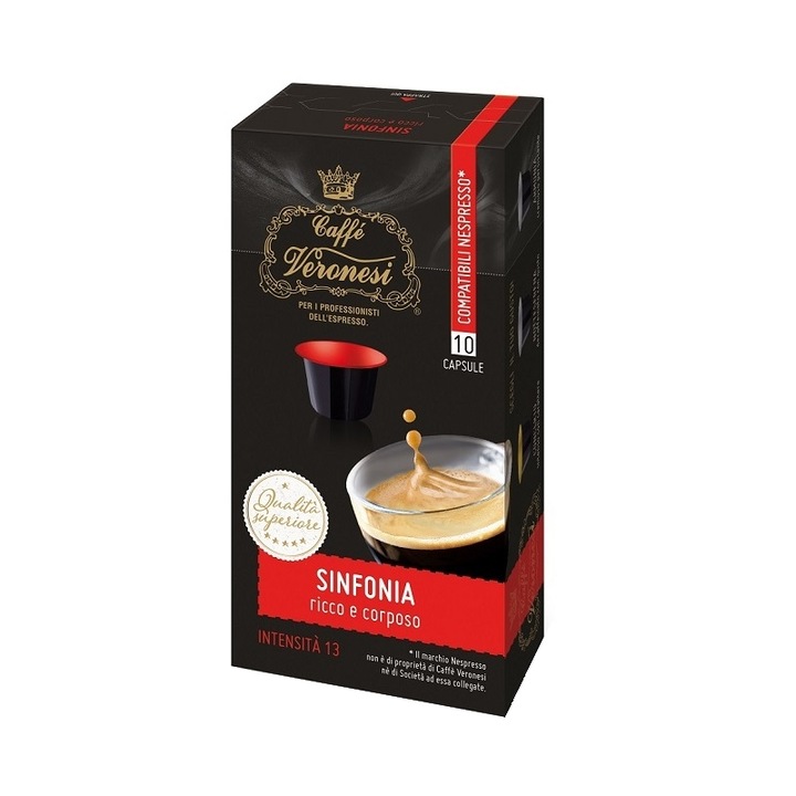 Cafea capsule Caffe Veronesi, Sinfonia, 10 bucati, compatibile ...