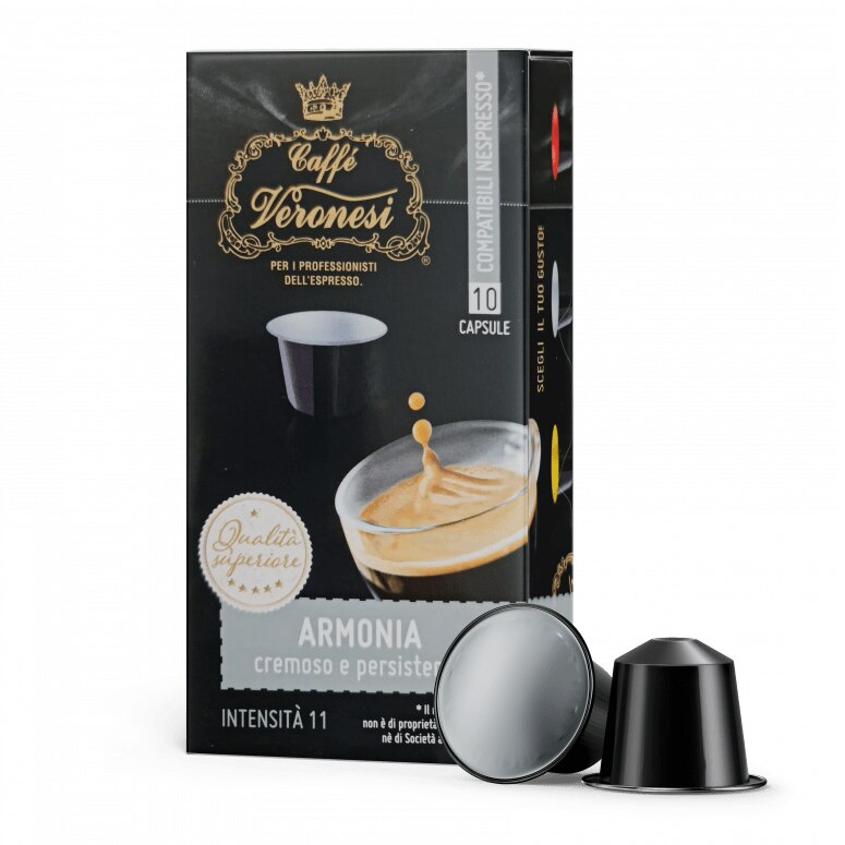 Кафе капсули Caffe Veronesi, Armonia, 10 броя, съвместими с Nespresso ...