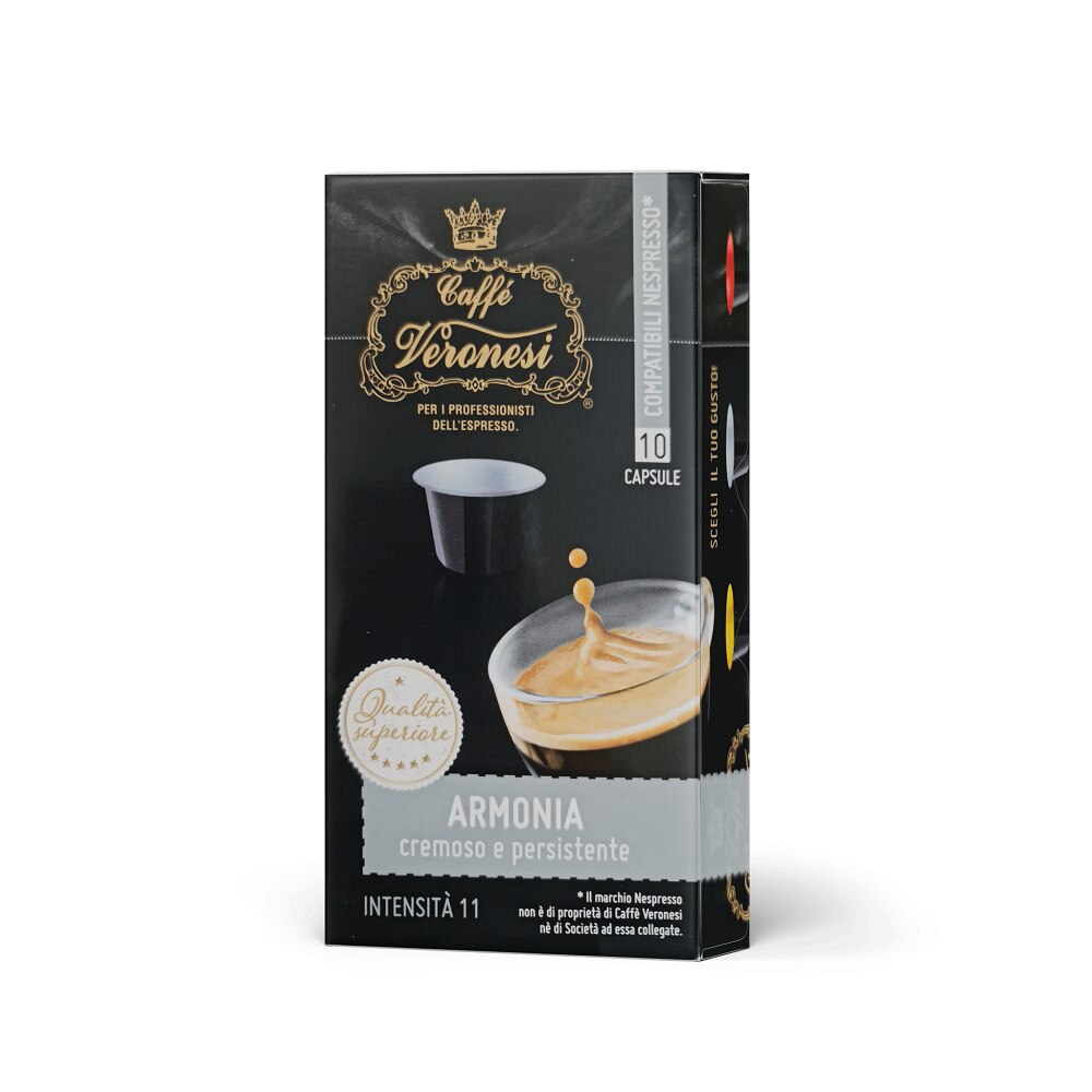 Кафе капсули Caffe Veronesi, Armonia, 10 броя, съвместими с Nespresso ...