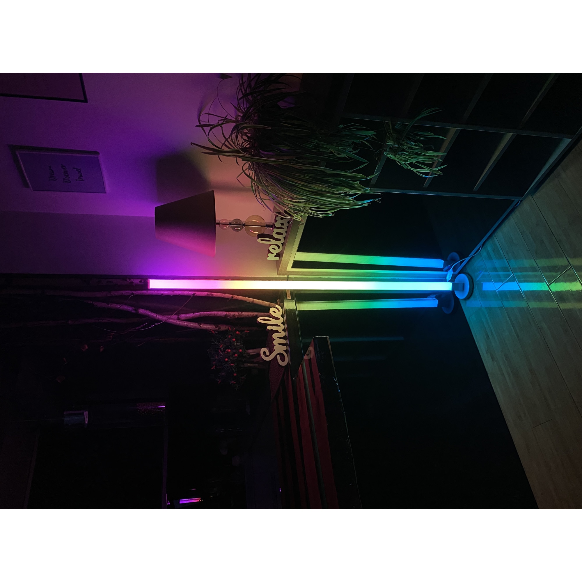Модерна лампа за околна светлина, RGB LED, 145 cm височина, Modern ...