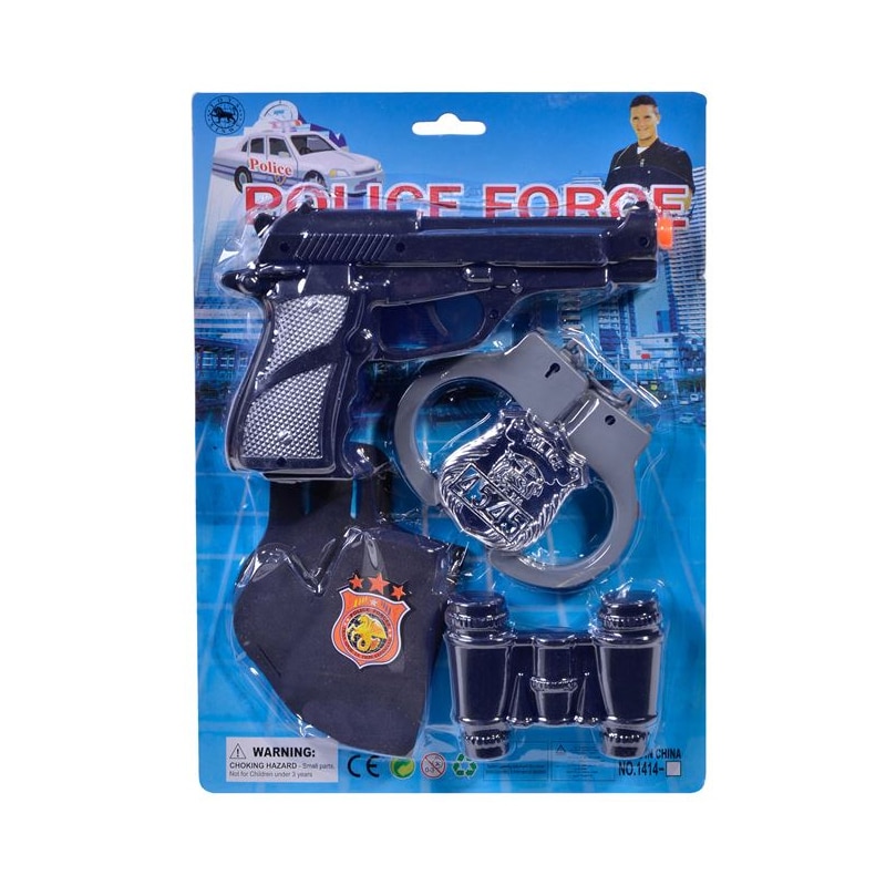 Set de joaca Politist, Pistol si accesorii, 5 piese, ATU-088268 - eMAG.ro