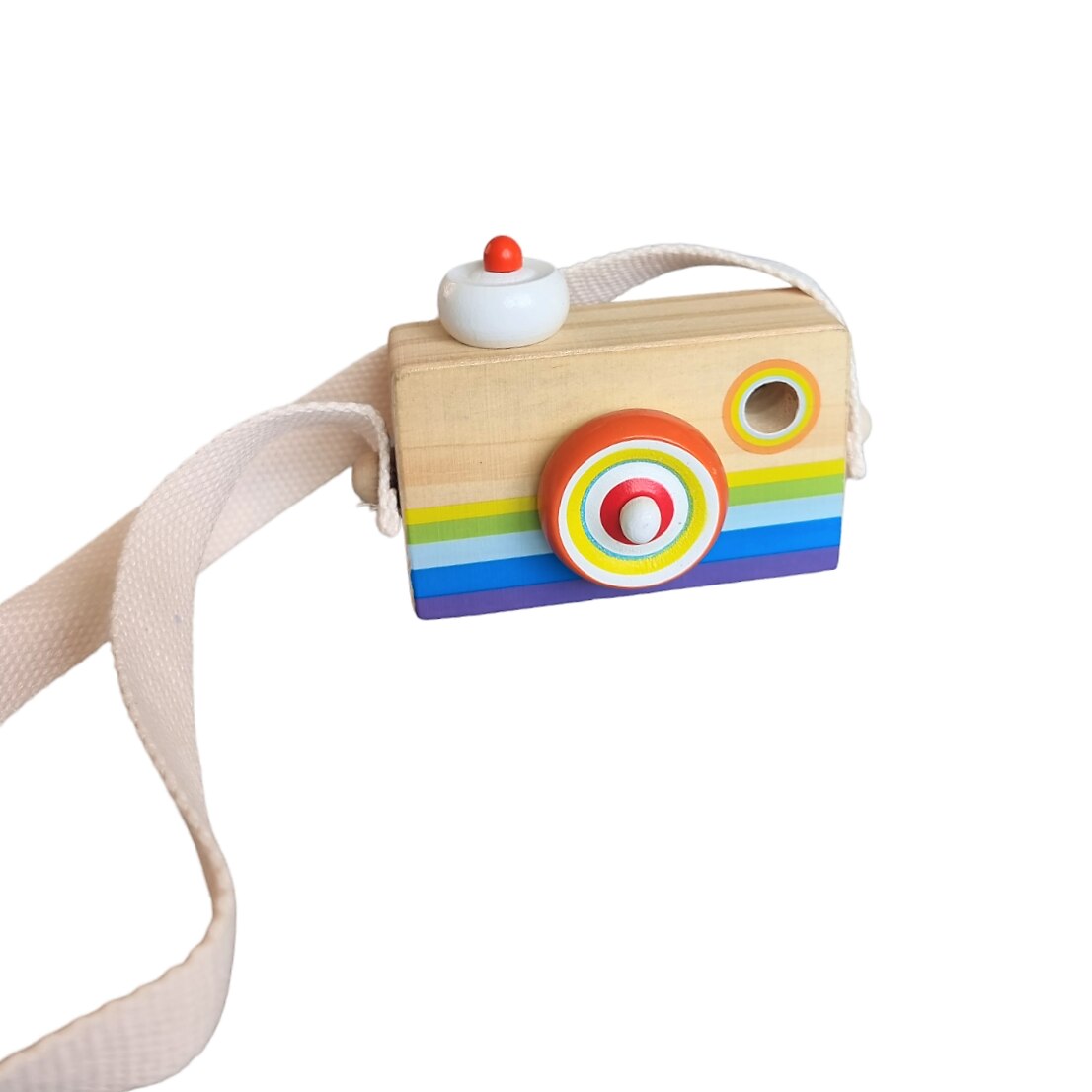 Camera foto din lemn, Jucarie pentru copii, 13.3X9X6 cm, 1 an+ - eMAG.ro