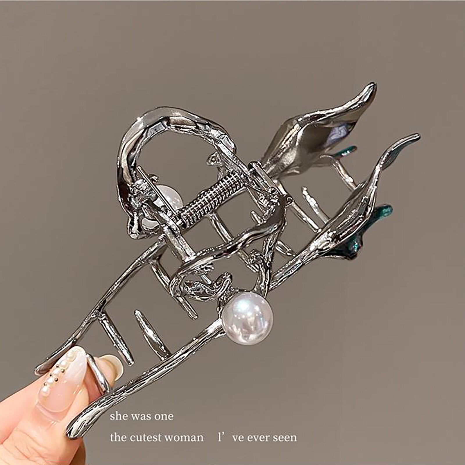 Set 2 agrafe decorative si elegante pentru par, POMAMZ, coada de sirena ...