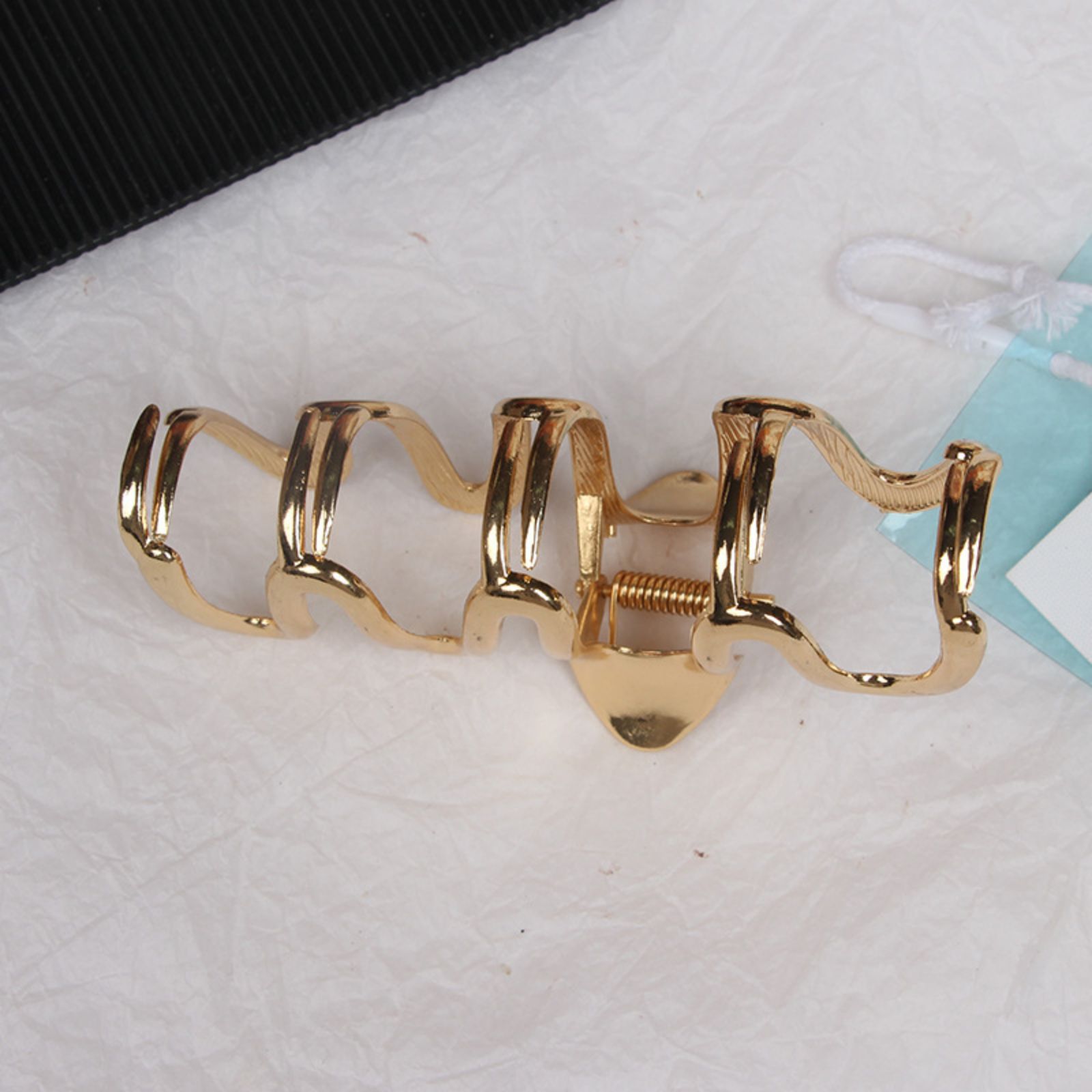 Set 2 agrafe decorative si elegante pentru par, POMAMZ, forma de unda ...