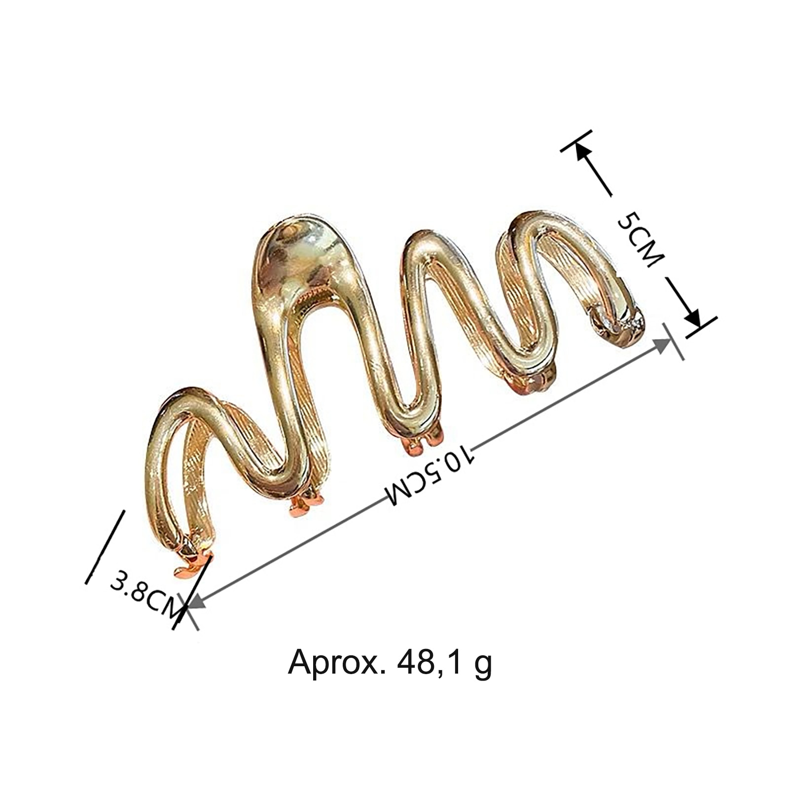 Set 2 agrafe decorative si elegante pentru par, POMAMZ, forma de unda ...
