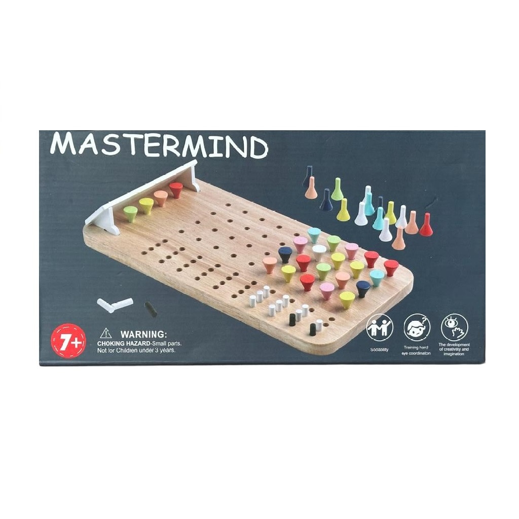 Joc de inteligenta Mastermind, din lemn, 7Toys - eMAG.ro