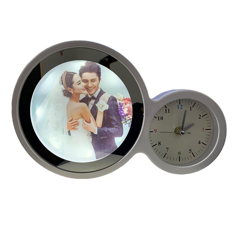 Rama foto oglinda cu led si ceas-Magic photo frame& mirror - eMAG.ro
