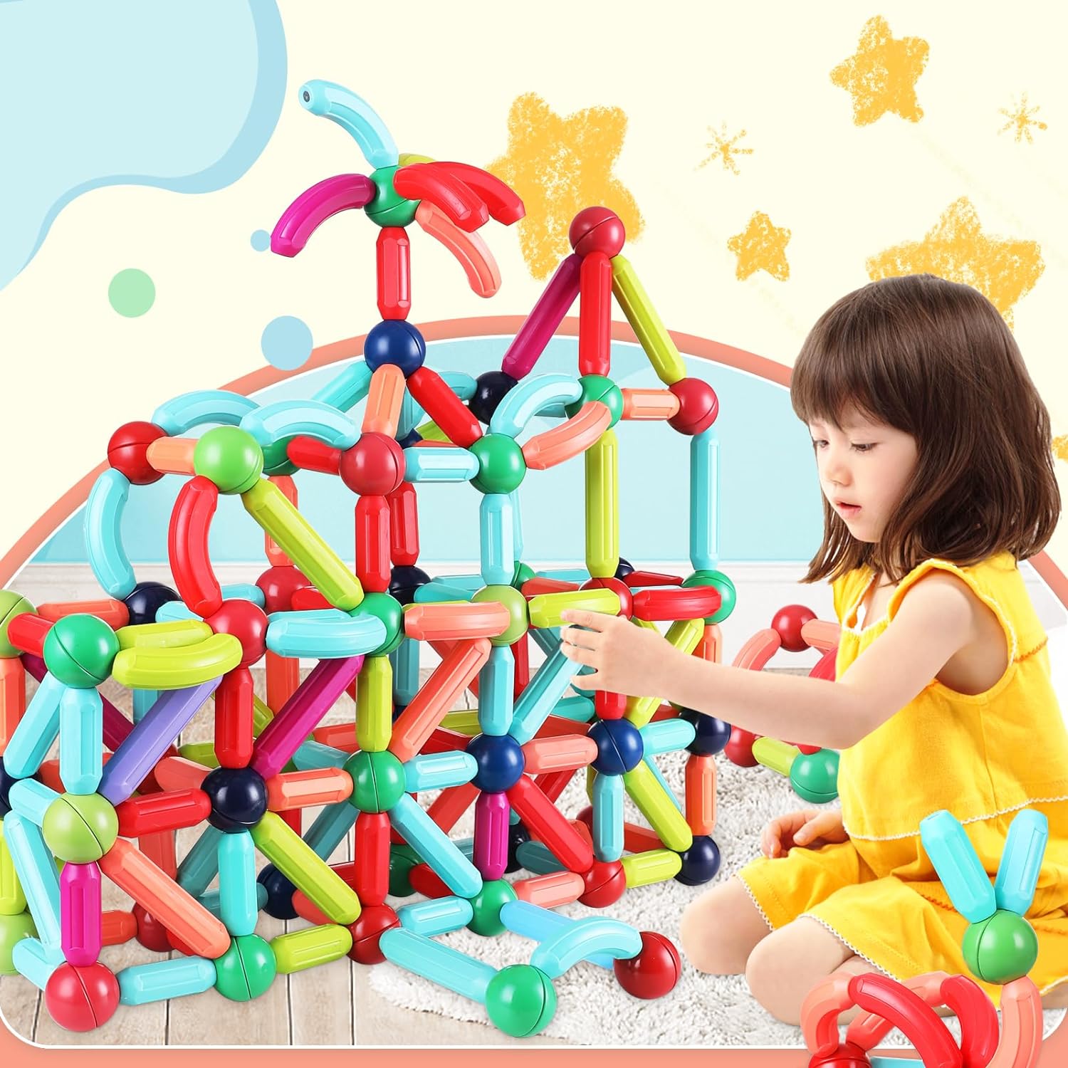 Set Interactiv Piese Magnetice 3D de Construit Educational si Creativ ...