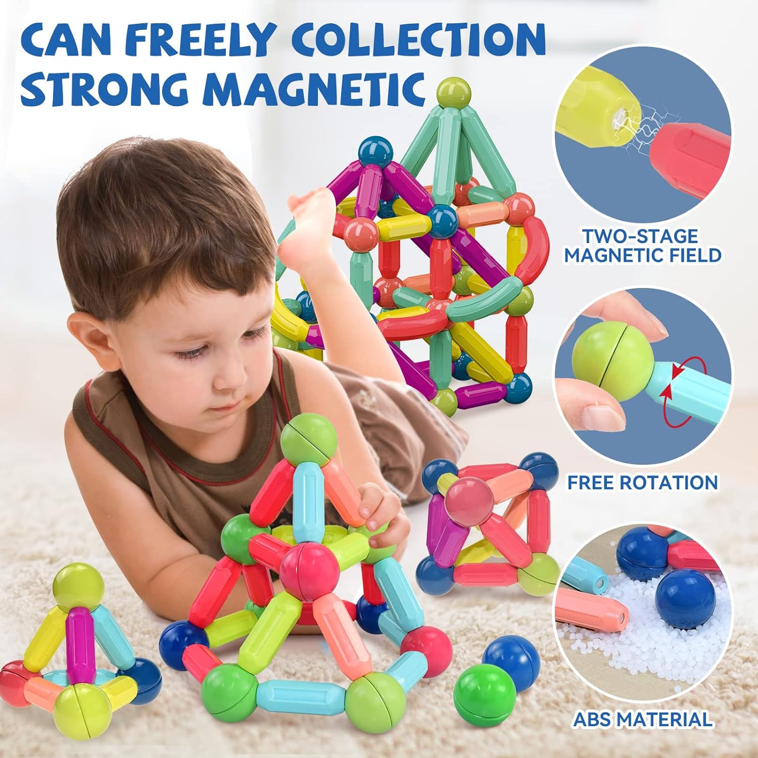 Set Interactiv Piese Magnetice 3D de Construit Educational si Creativ ...