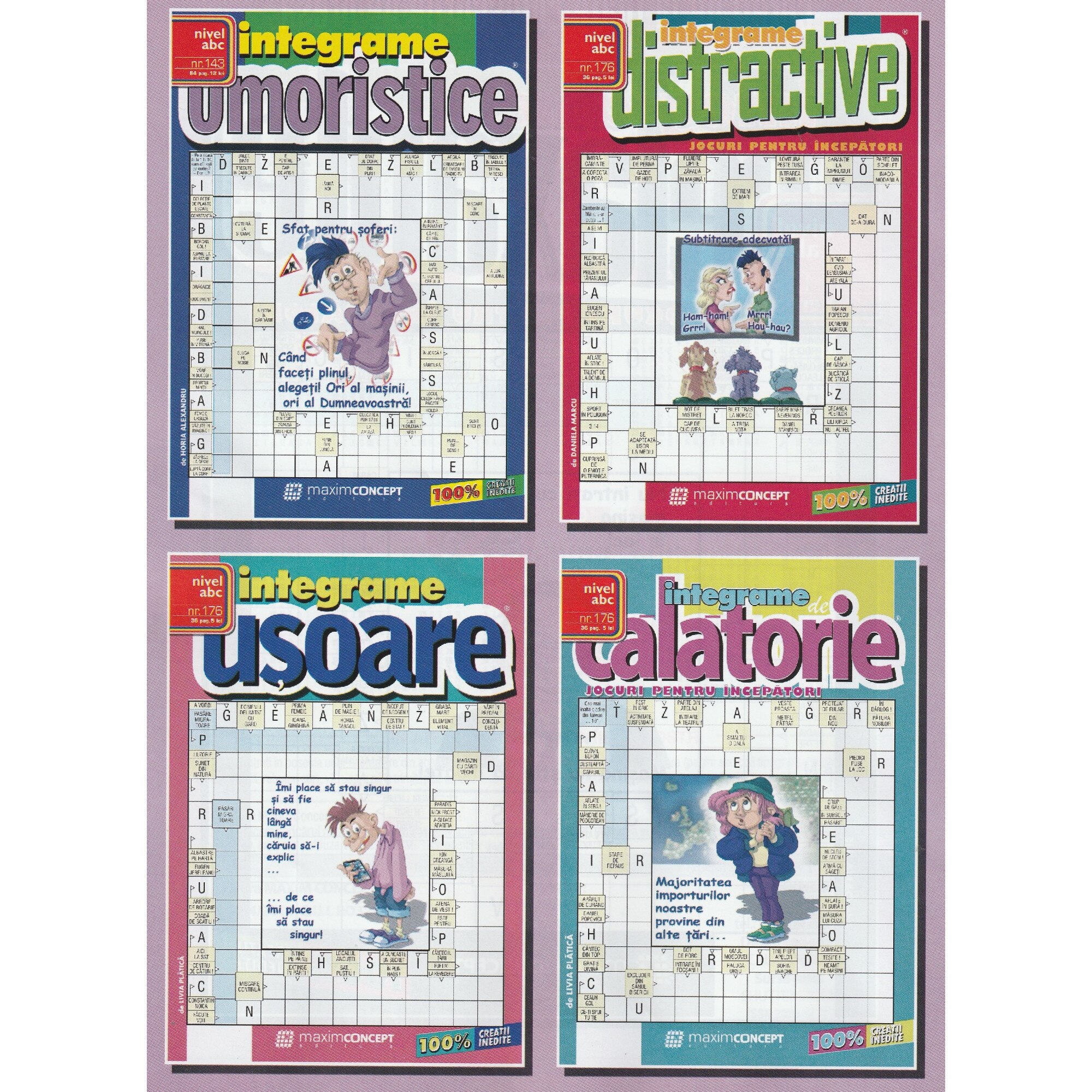 Pachet de integrame umoristice, integrame usoare, integrame de ...