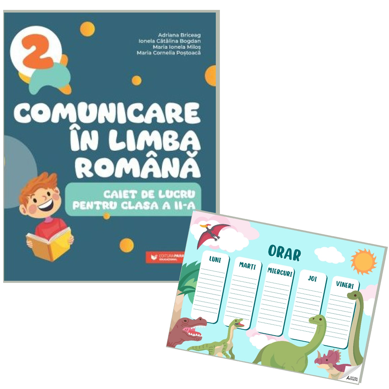 Comunicare in limba romana. Caiet de lucru pentru clasa a 2-a - Adriana Briceag + Orar Scolar ...