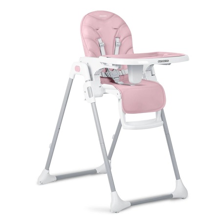 Scaun de masa pentru copii, roz, reglabil, pliabil, cu centuri de ...