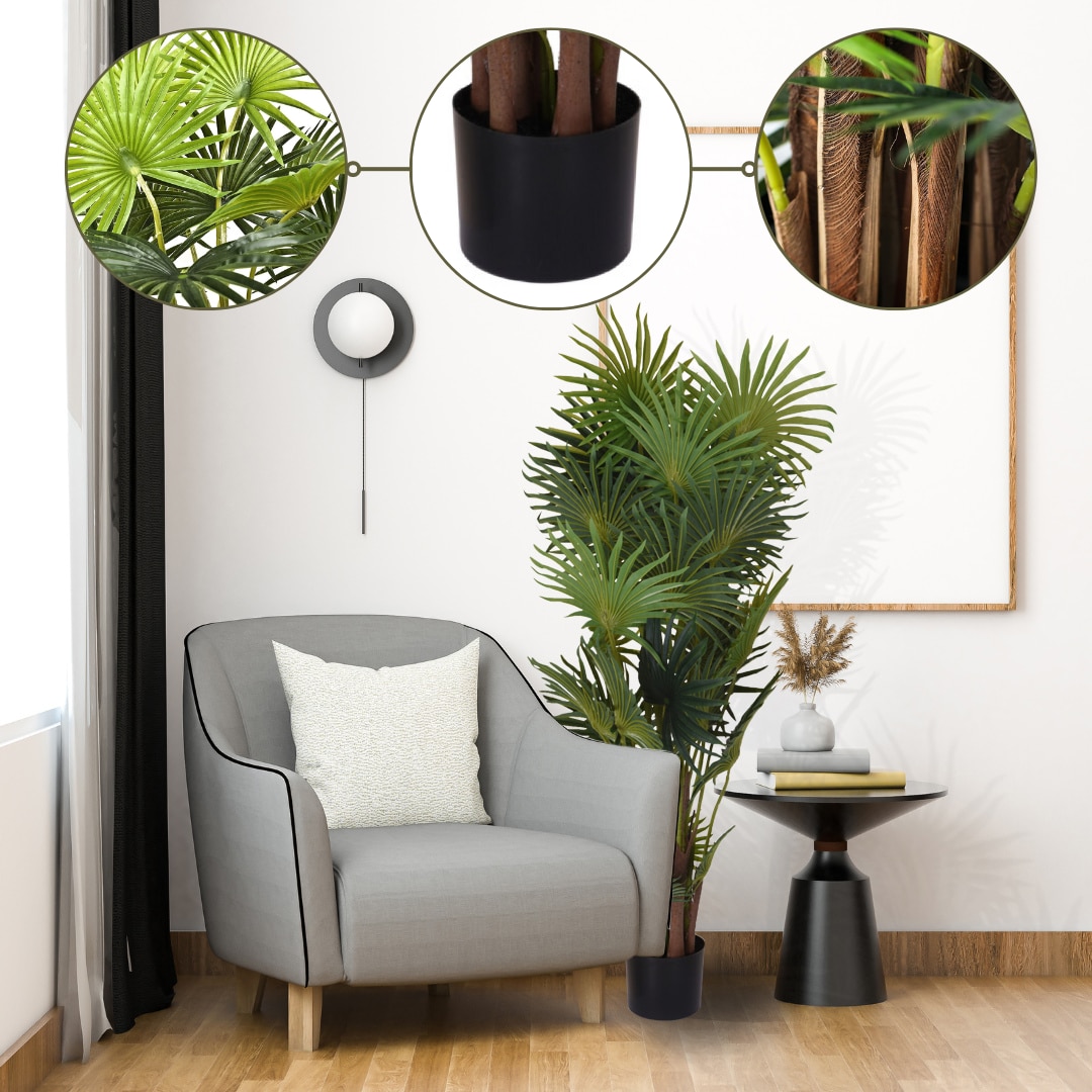 Planta Artificiala Palmier, Azay Design, din polipropilena bogat in ...