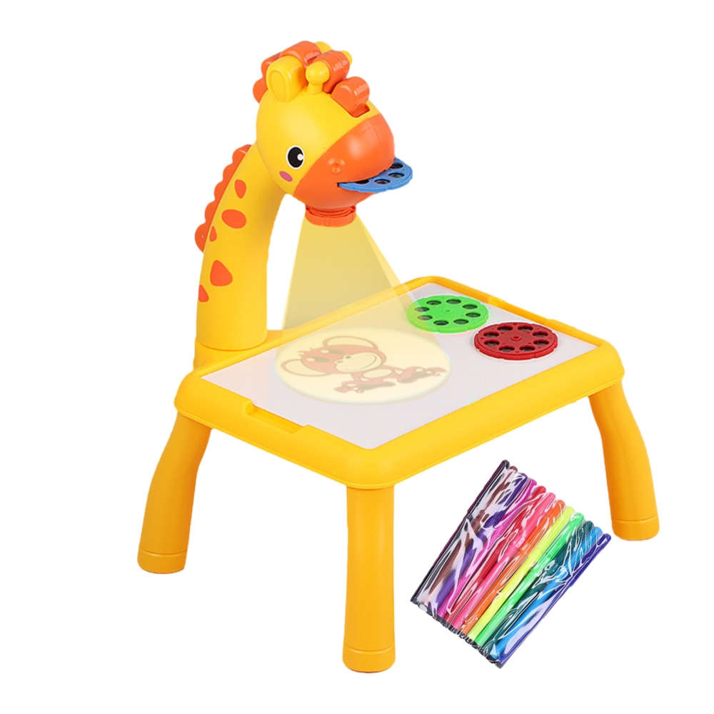 Masuta copii de desenat cu proiector holografic Girafa, 3+ - eMAG.ro
