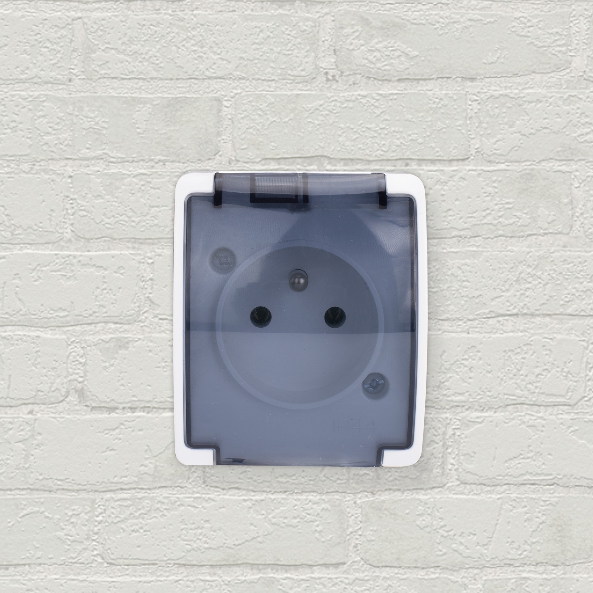 Priza simpla, VIPLAST, Plastic, IP44, 16 A, Alb - eMAG.ro