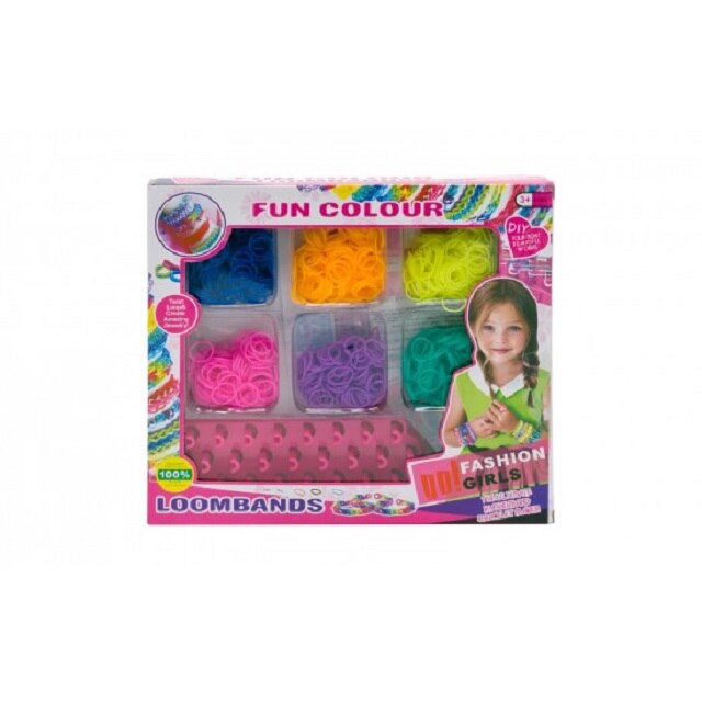 Set creatie bratari elastice cu accesorii Loom Band - eMAG.ro