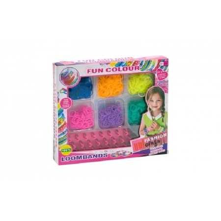Set creatie bratari elastice cu accesorii Loom Band - eMAG.ro