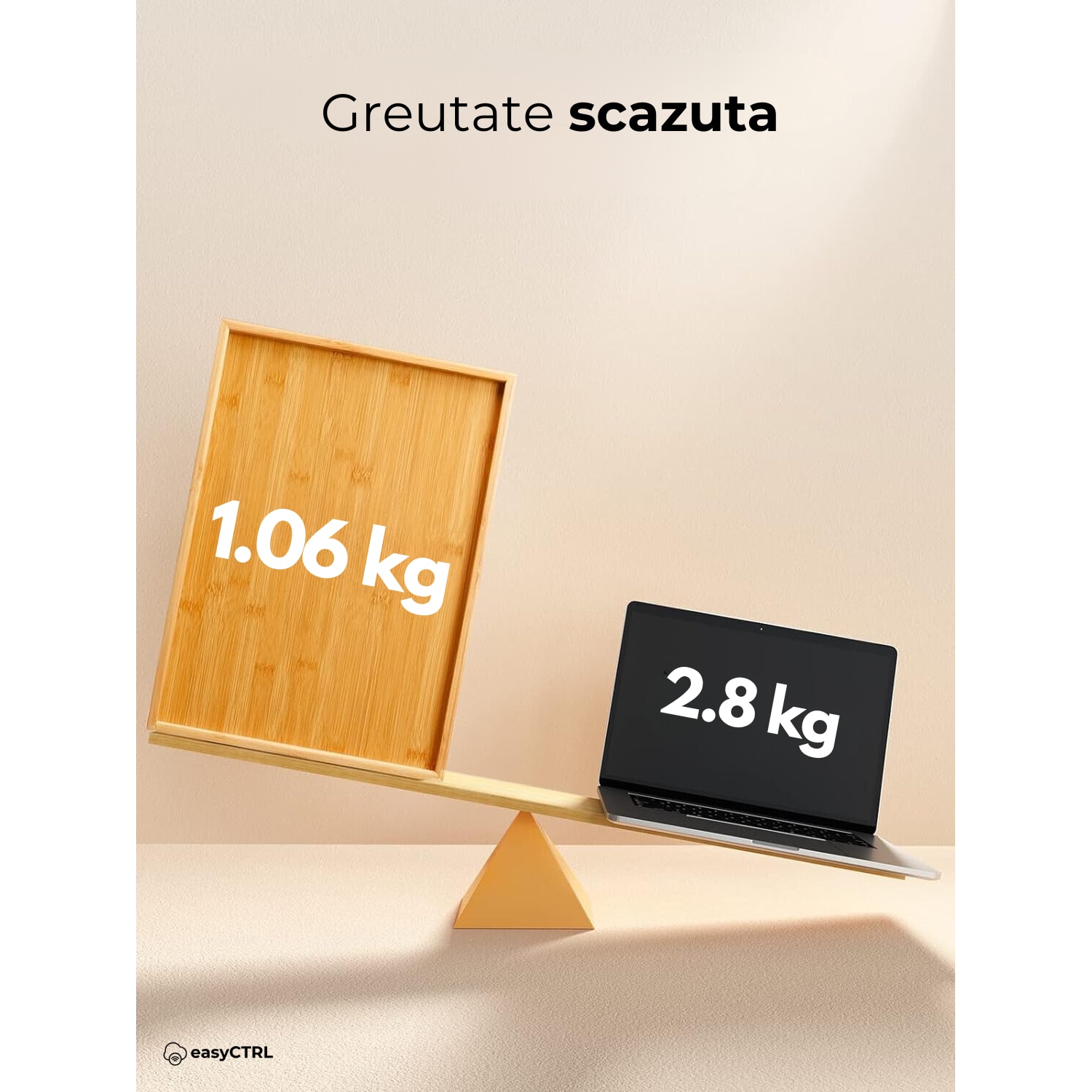 Masuta pliabila pentru servire mic dejun in pat, Bambus, 50 x 30 x 22 ...