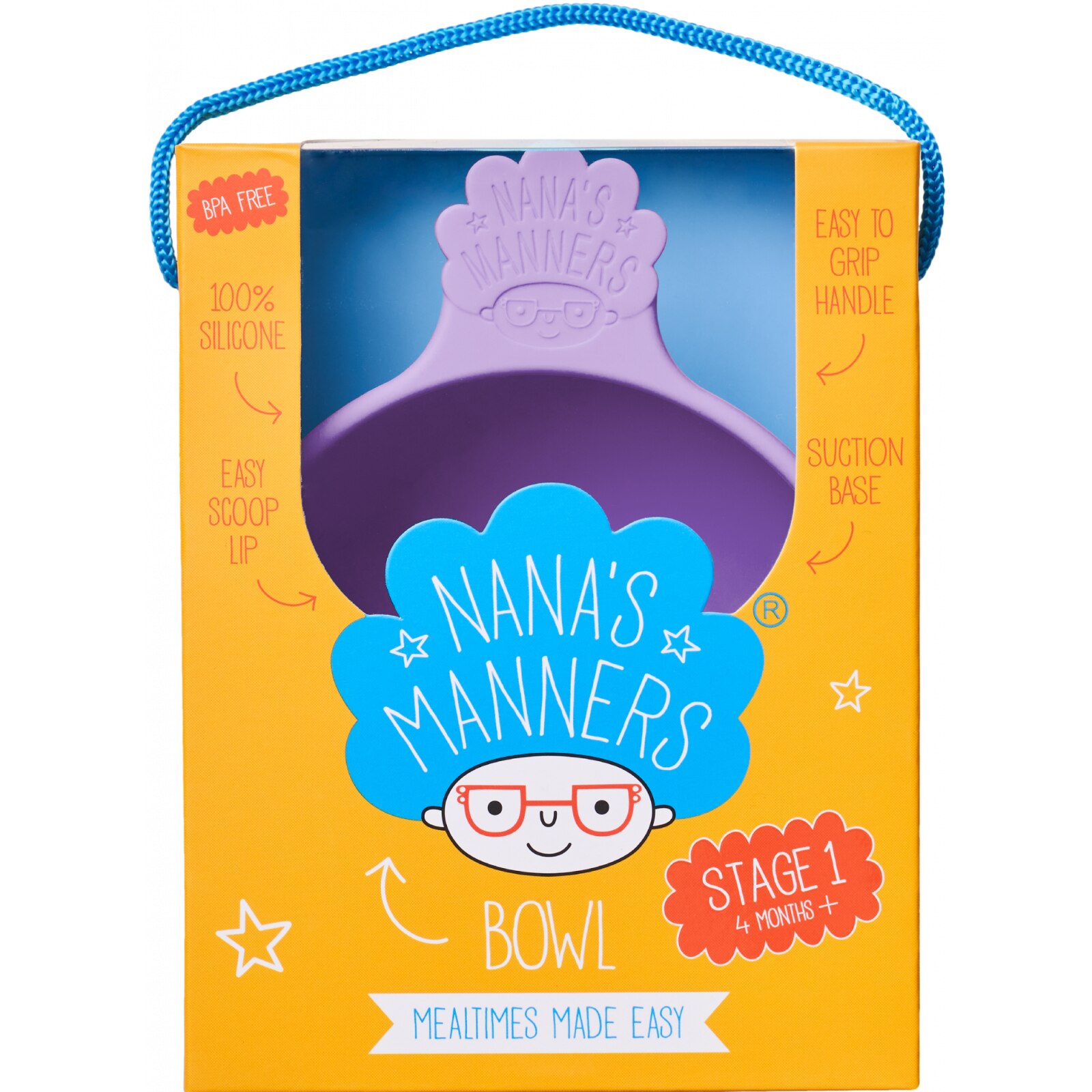 Nana's Manners szilikon diverzifikáló tál tapadókoronggal, lila - eMAG.hu