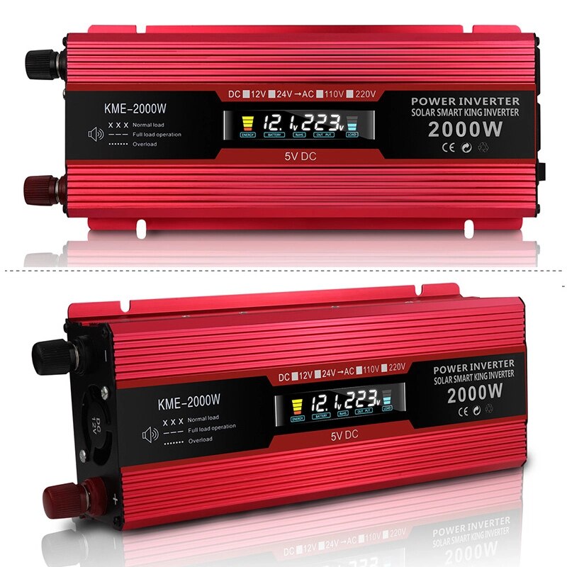 Roll Fast Intelligens autós inverter, 2000 W-os, Carmaer, DC 12V/24V ...