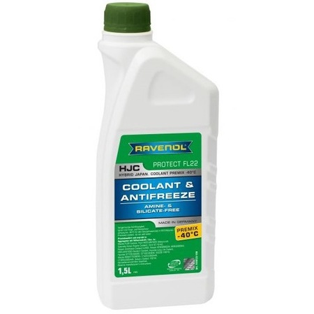 Antigel RAVENOL HJC Premix FL22, verde, volum recipient 1.5 litri, -40 ...