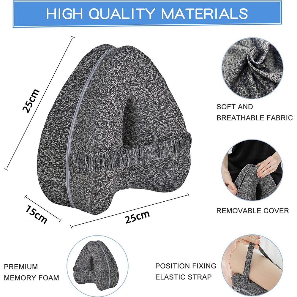 Perna ortopedica ergonomica, SOOYE®, spuma de memorie, poliester ...