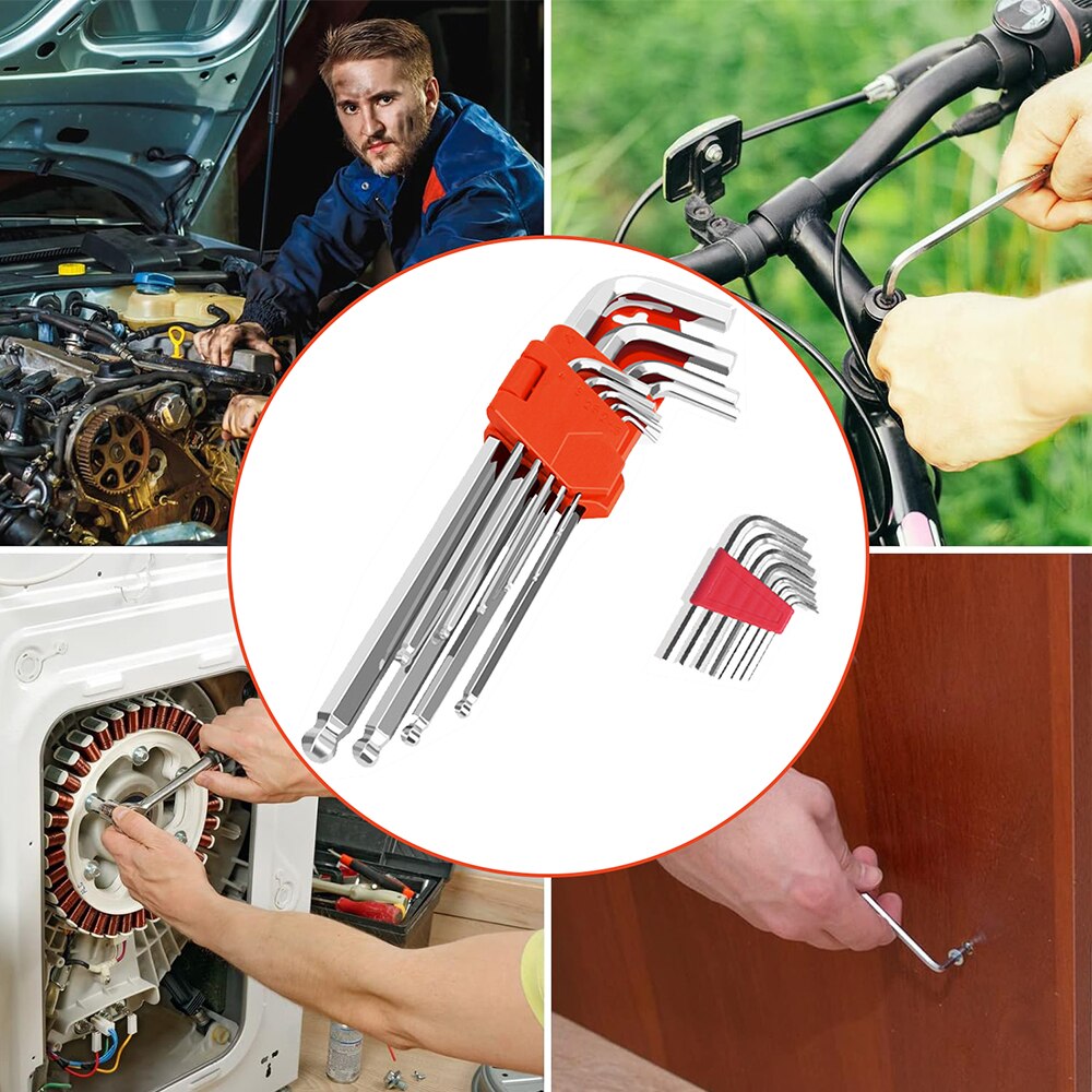 Set 18 chei imbus Cr-V EvoTools Professional, SOOYE®, T10-T50, CrV ...