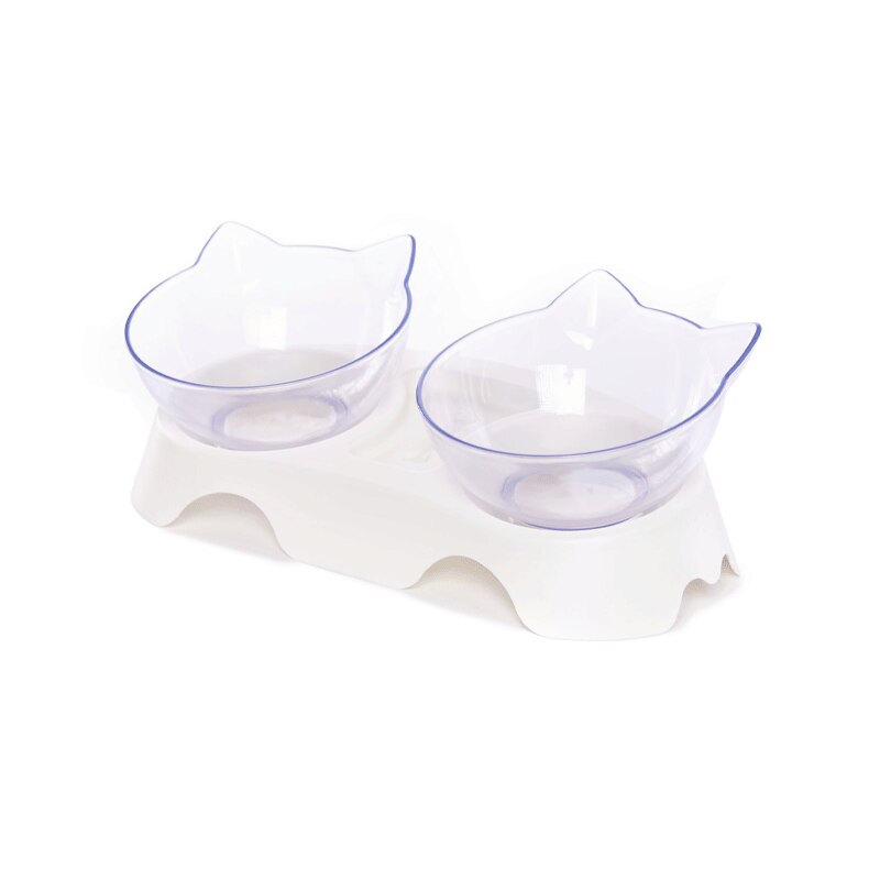 Bol dublu Apa-Hrana, pentru pisici, Sarsaila, cu suport inalt ...
